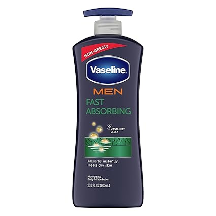 Amazon.com : Vaseline Men Healing Moisture Body Lotion, Fast Absorbing ...
