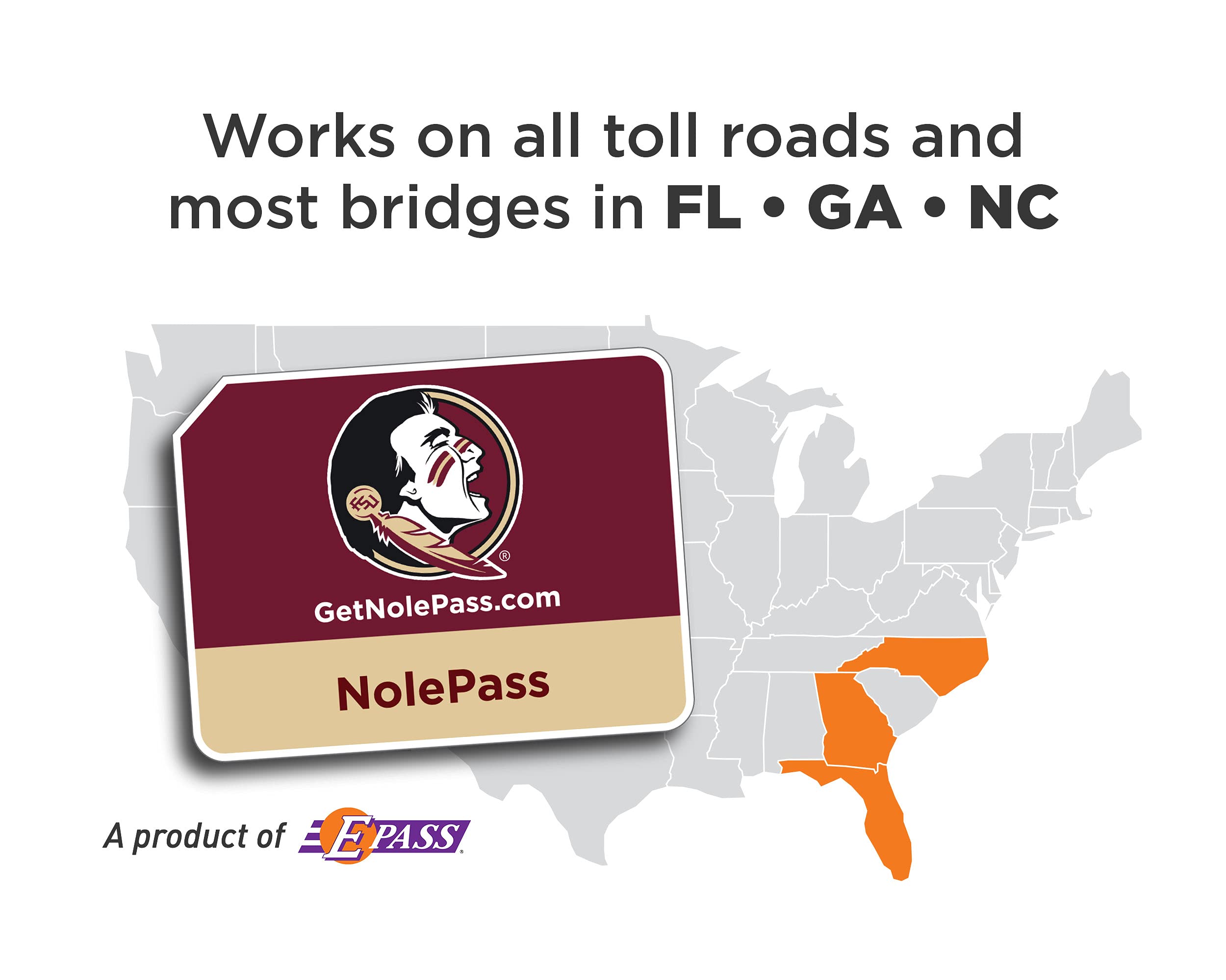 Snapklik.com : NCAA NolePass Toll Sticker; E-PASS Prepaid Toll Program