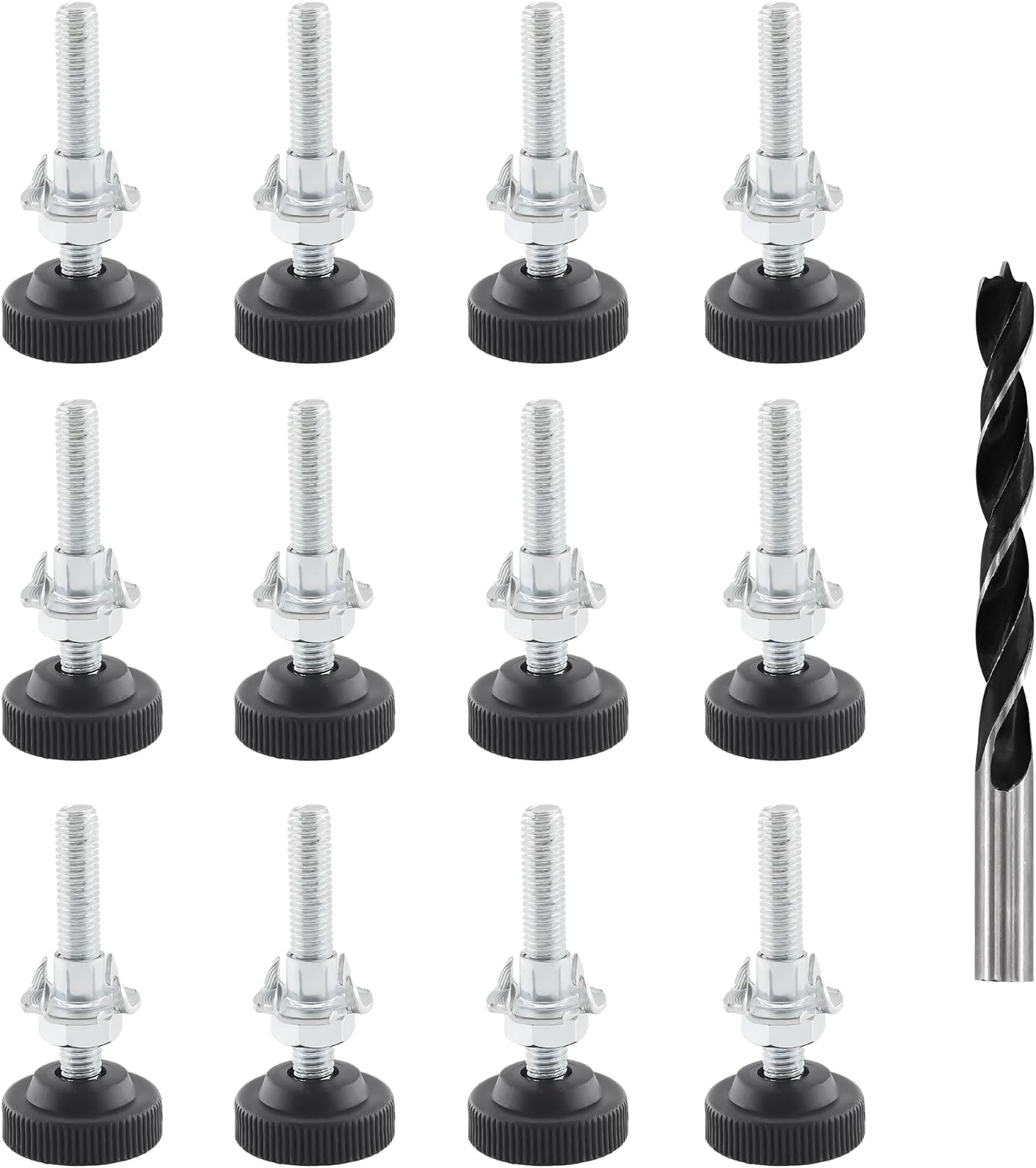 TOKSEO 12 Pièces Pied Reglable pour Meuble, M8 X 50 mm Pied Reglable ...