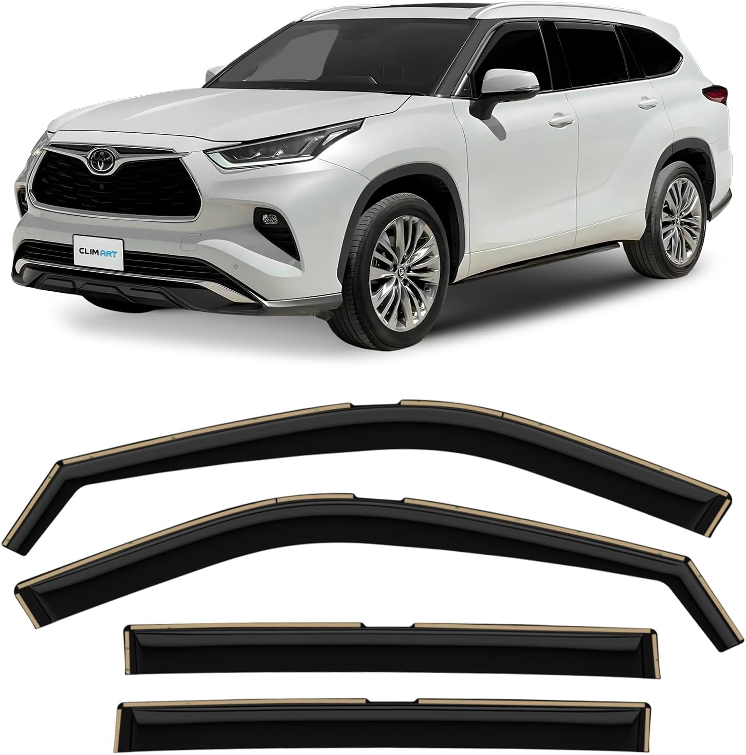 Amazon.com: Rain Guards for 2020 2021 2022 2023 Toyota Highlander L LE ...
