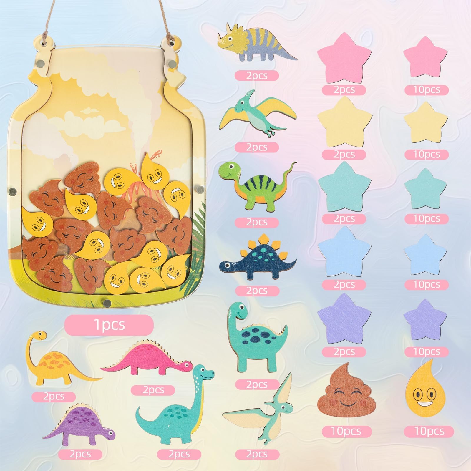 Snapklik.com : 102 Dinosaur Reward Jar For Toddlers Reward Chart For ...