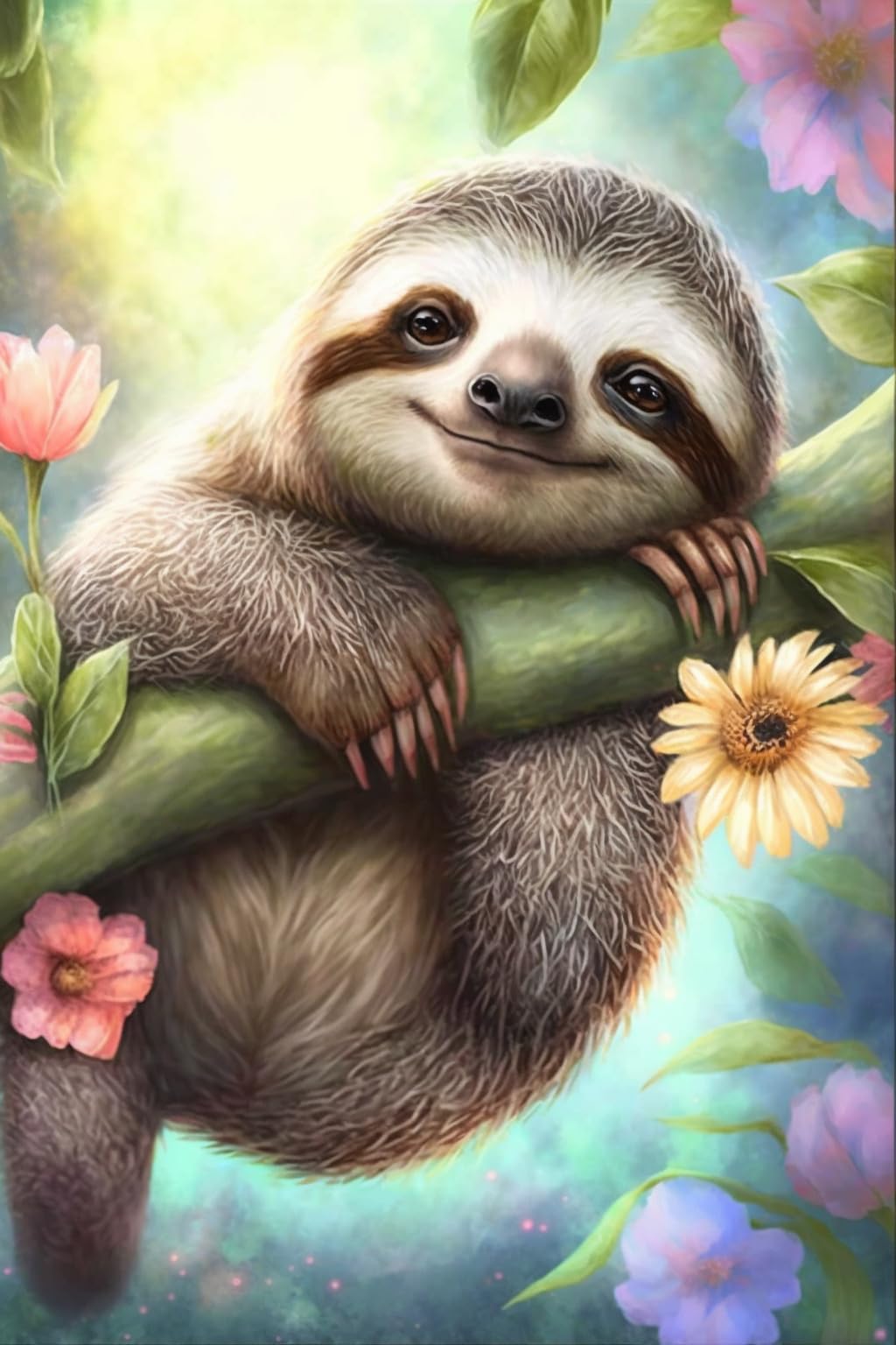 Amazon.com: Adults Jigsaw Puzzle 1000 Piece - Cute Sloth - Home Decor ...