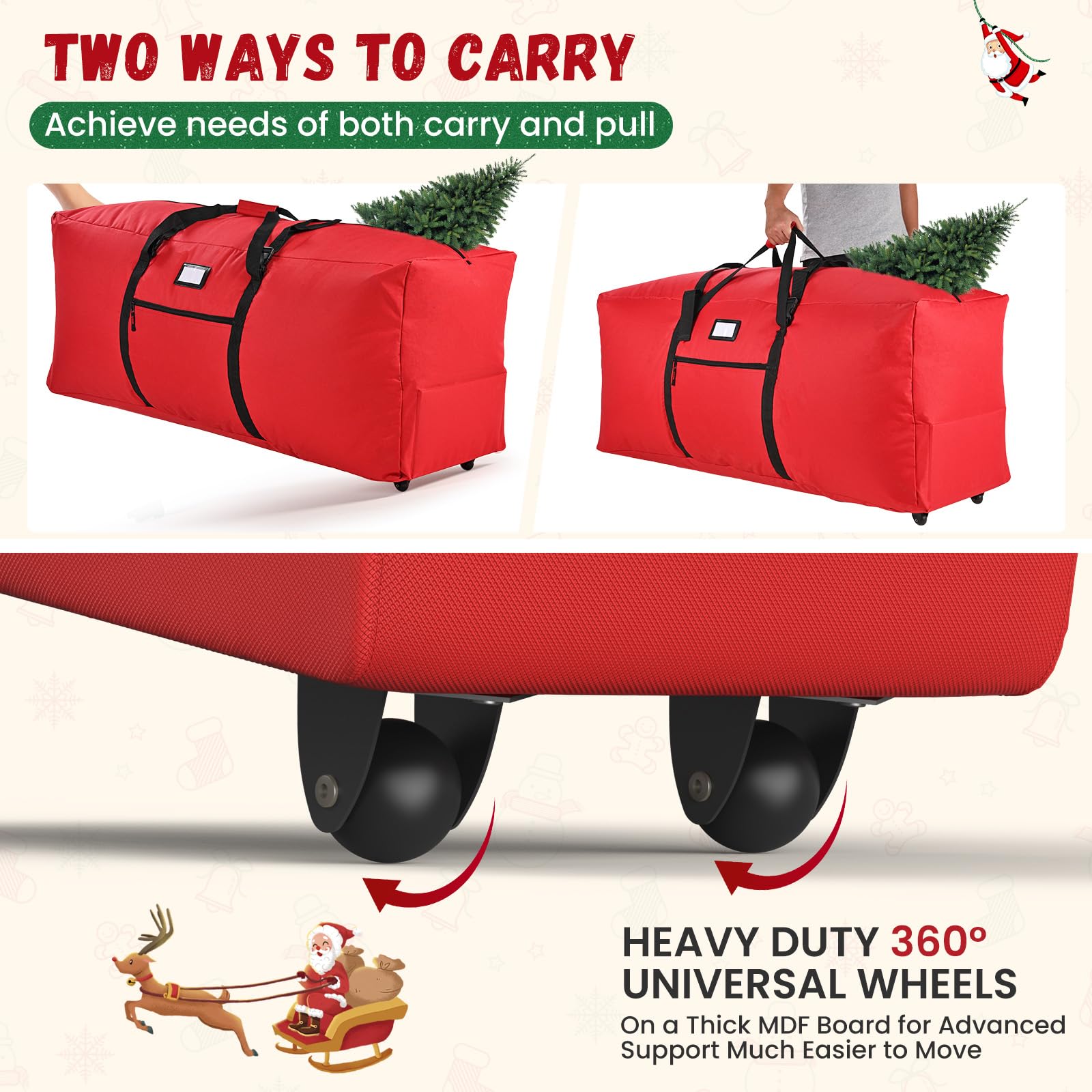 Snapklik.com : Christmas Tree Storage Bag, Fits Up 9 Ft Tall Artificial ...
