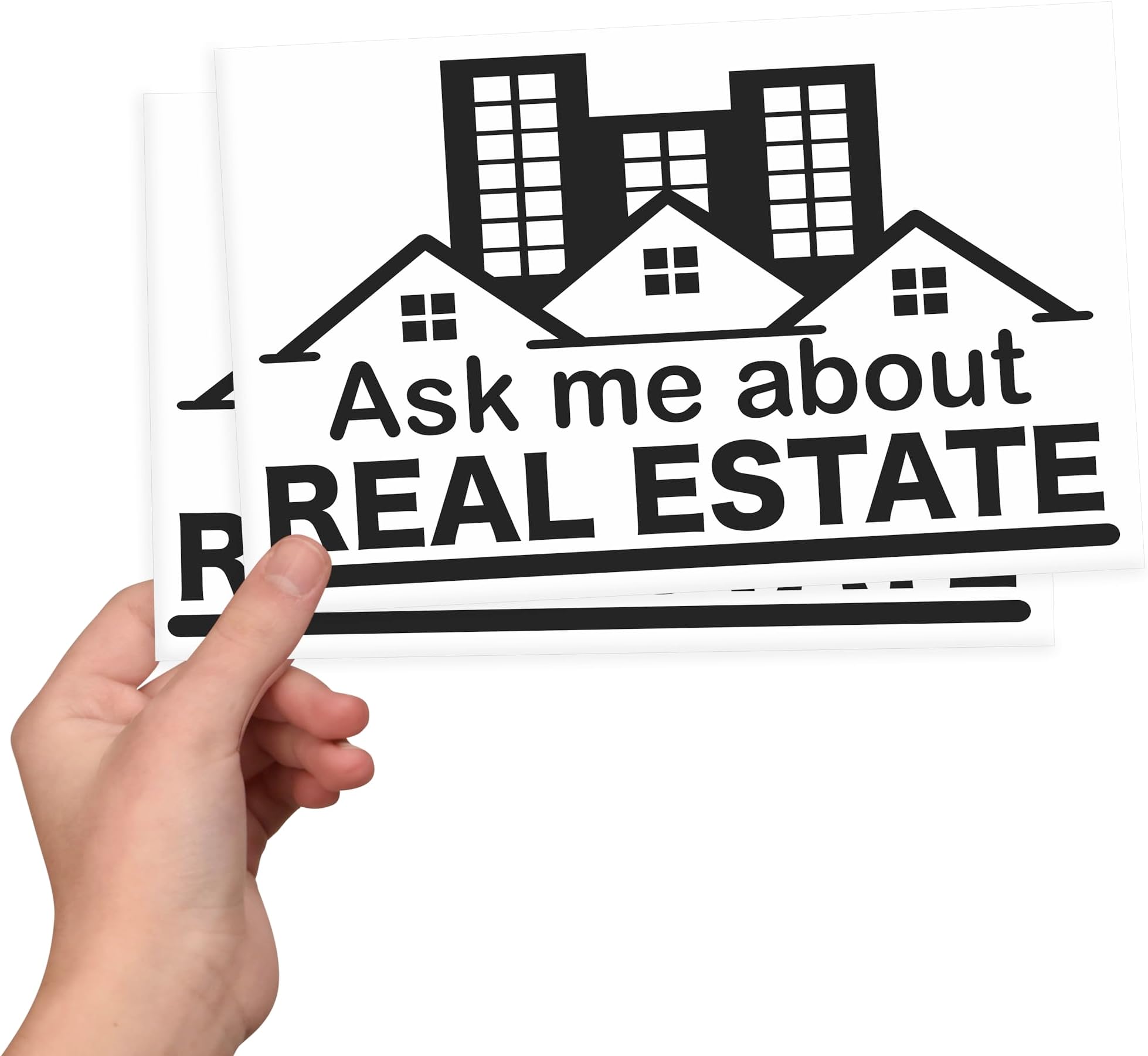 Amazon.com - Ask Me About Real Estate Decal 6" (2 Pack) Vinyl Sticker ...
