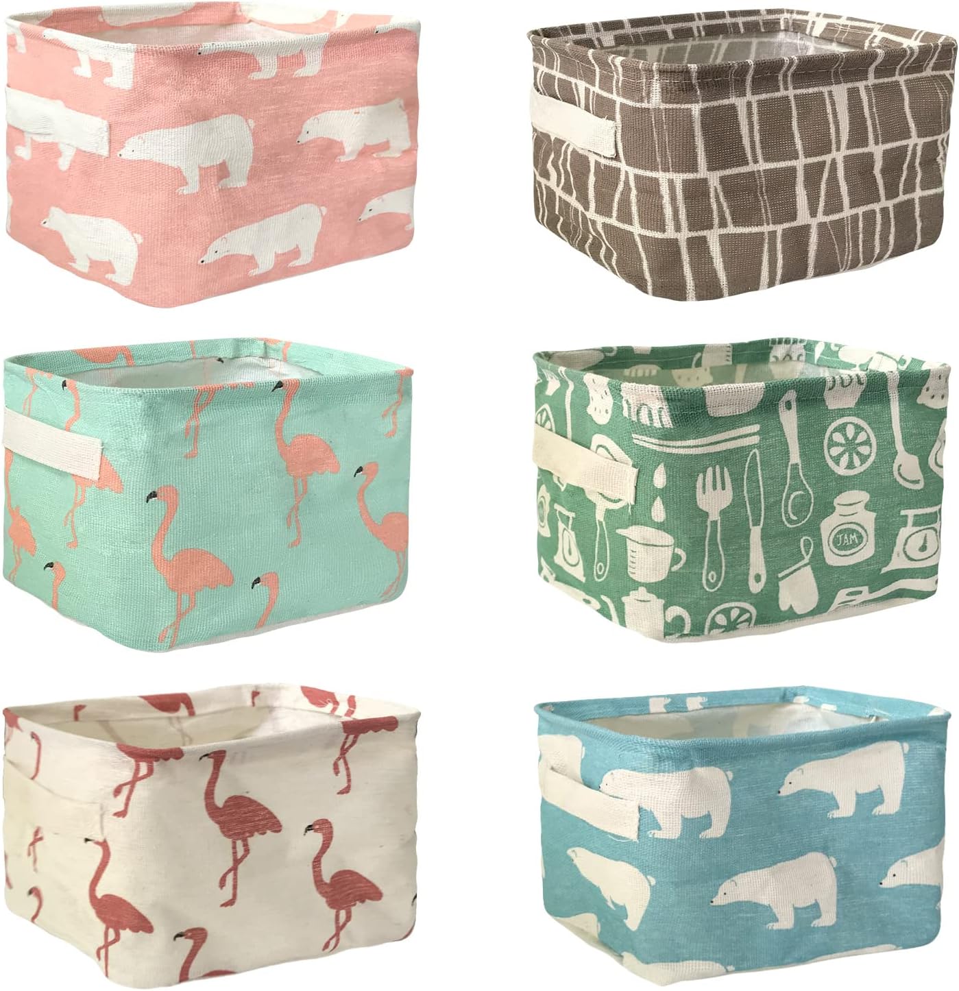 Amazon.com: Oaixuilhy Foldable Storage Basket Set of 6 Collapsible ...