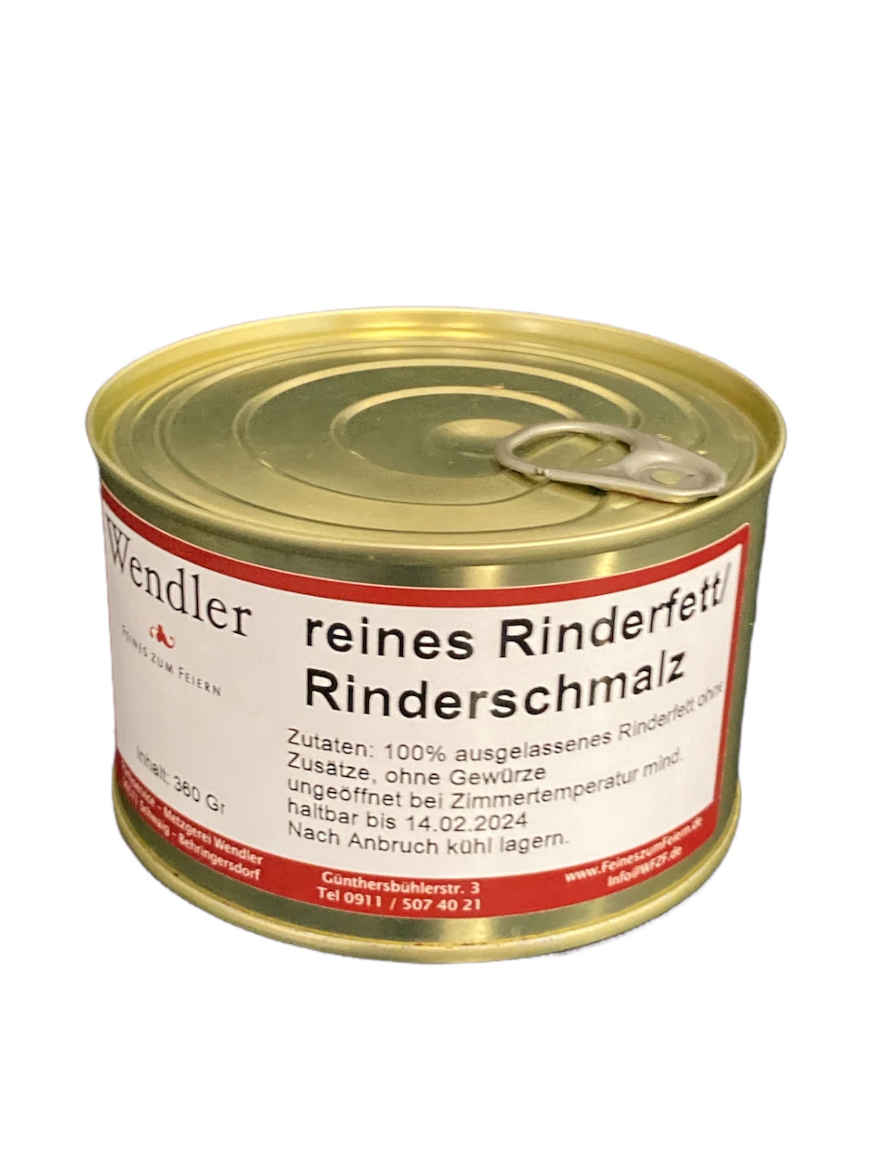 Rinderfett/Rindertalg/Rinderschmalz hausgemacht in der Dose (180gr ...