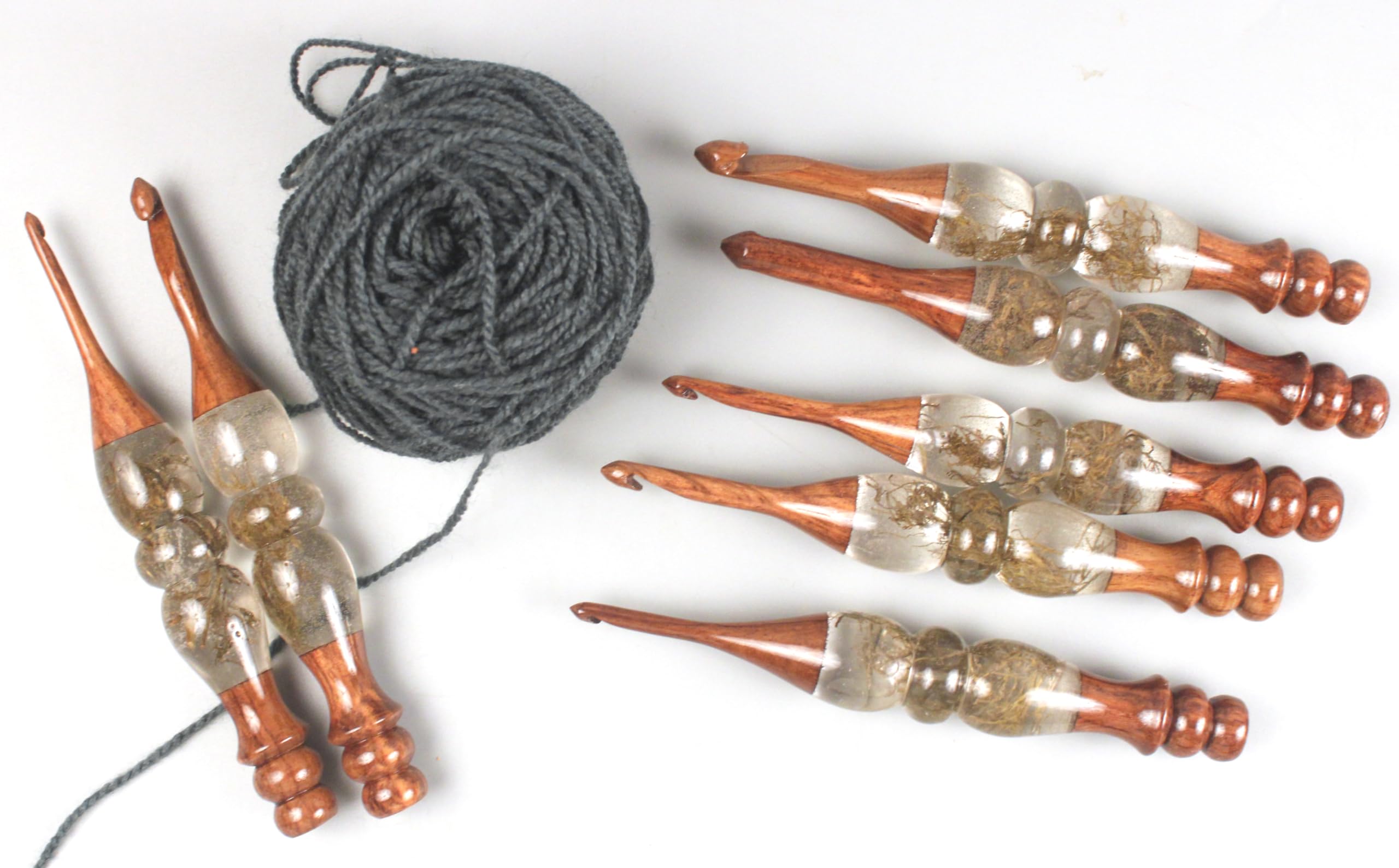 Amazon.com: Epoxy Wooden Crochet Hook Resin and Rosewood Mix Crochet ...