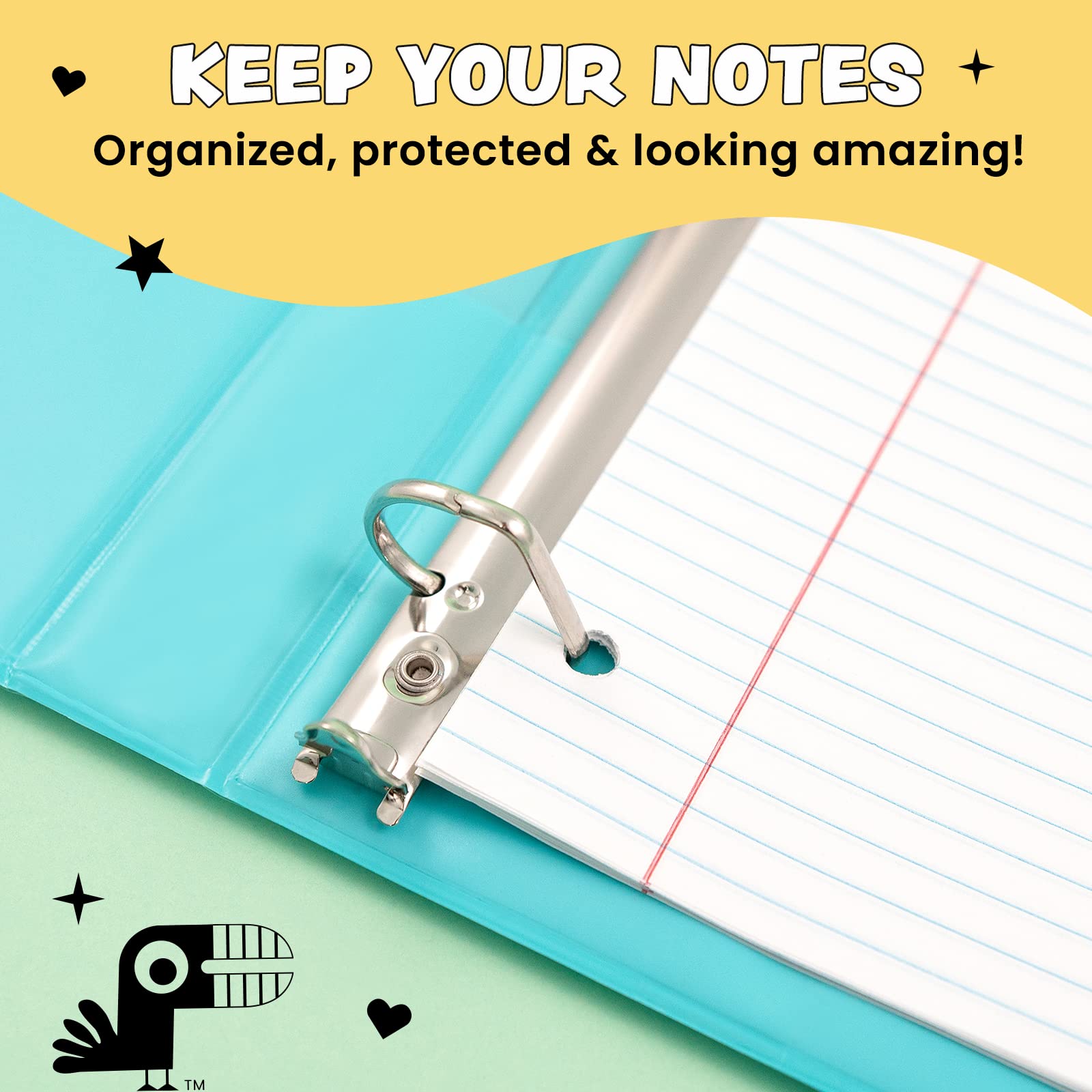 Snapklik.com : Yoobi 2 Inch Binder & 8-Tab Divider Set4 Three-Ring Binders