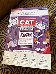 Oswaal CAT 25 YEARS Chapter-wise & Topic-wise Solved Papers (VARC, DILR & QA) (1991-2008 & 2017 ...