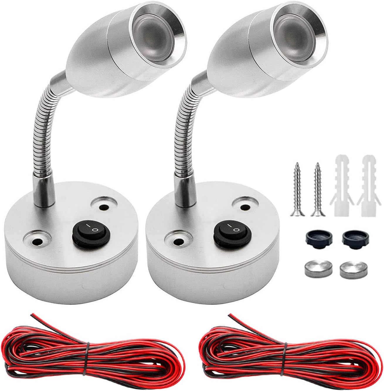 Amazon.com: DC12-24V Interior Reading Lamp, Rotatable RV Spotlight ...