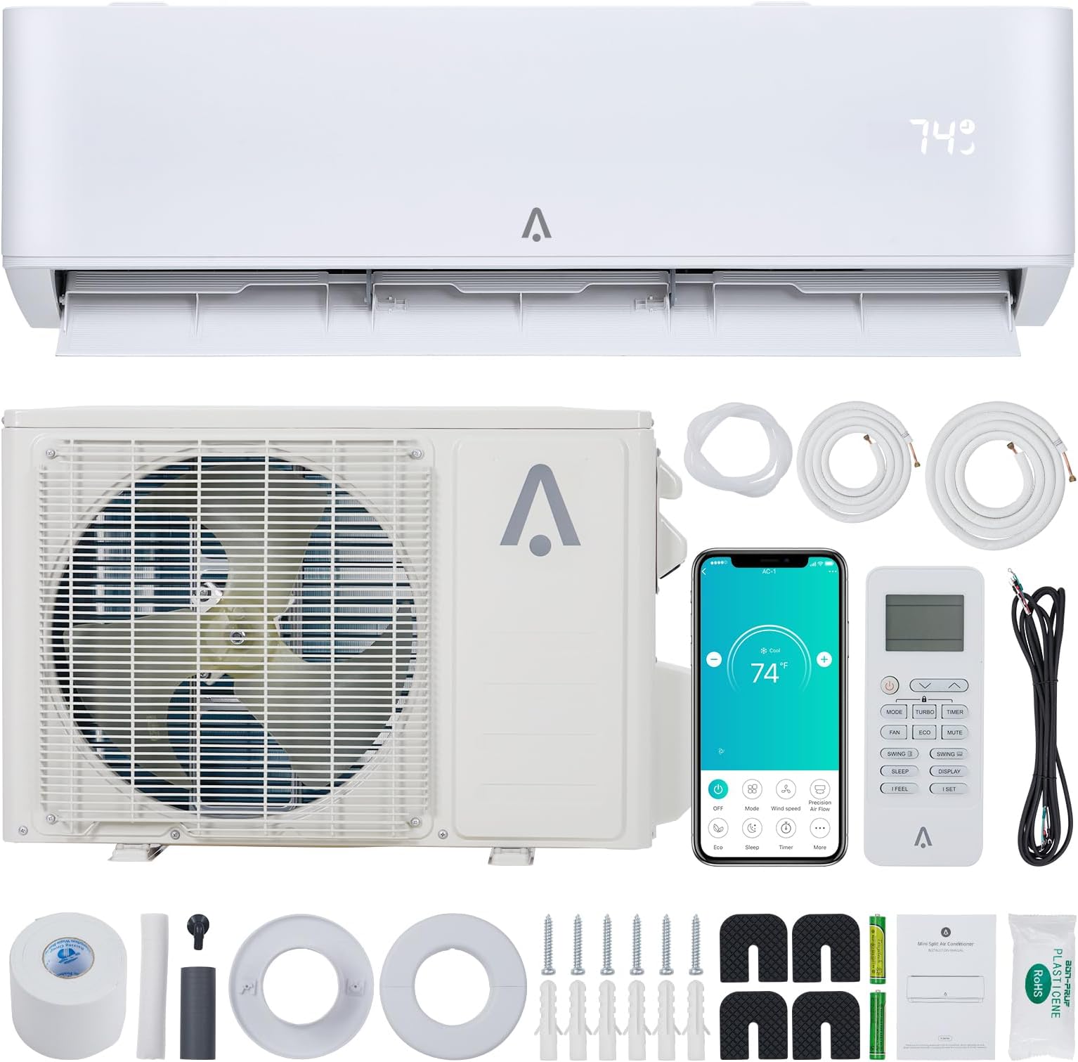 Amazon.com: Senville 18,000 BTU Ducted Mini Split AC/Heating System ...