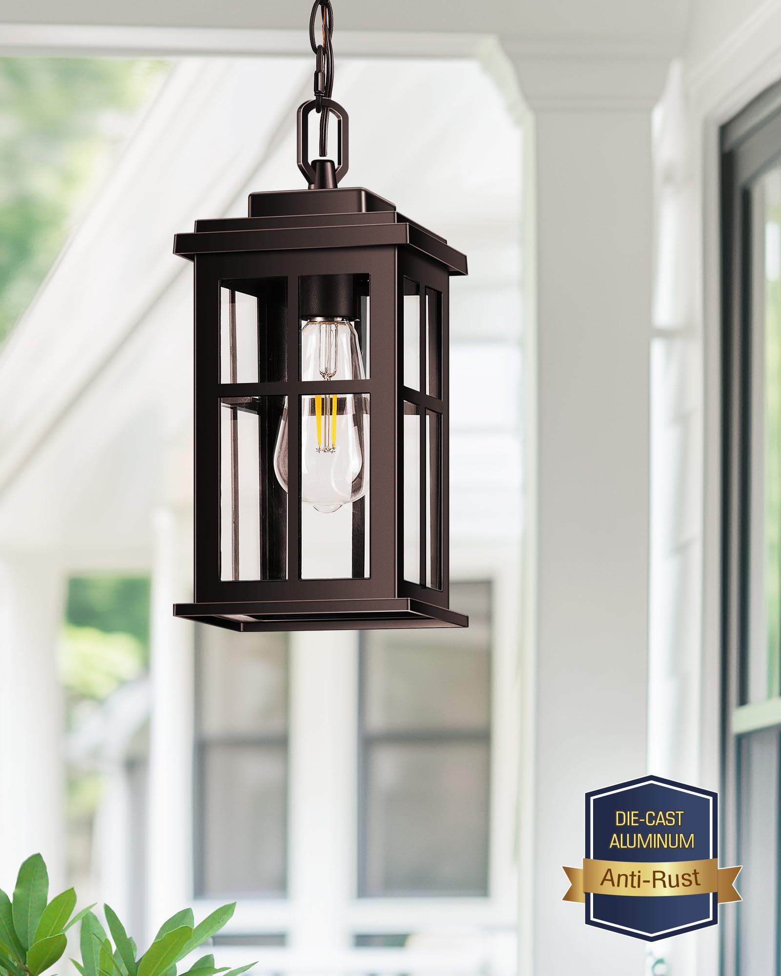 Snapklik.com : OPAXIS Bronze Hanging Porch Light, Modern Outdoor ...