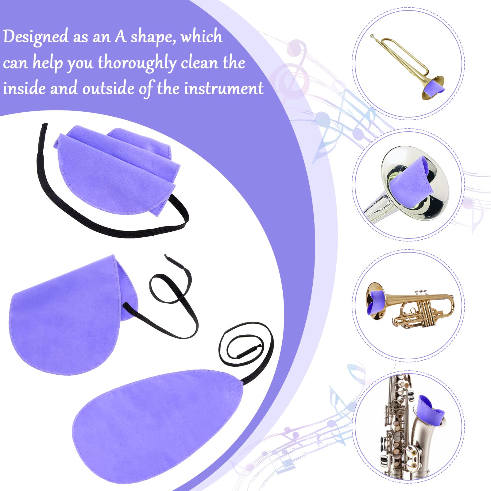 Snapklik.com : 3Pack Clarinet Cleaning Swab & Cloth Pull Through Swab ...