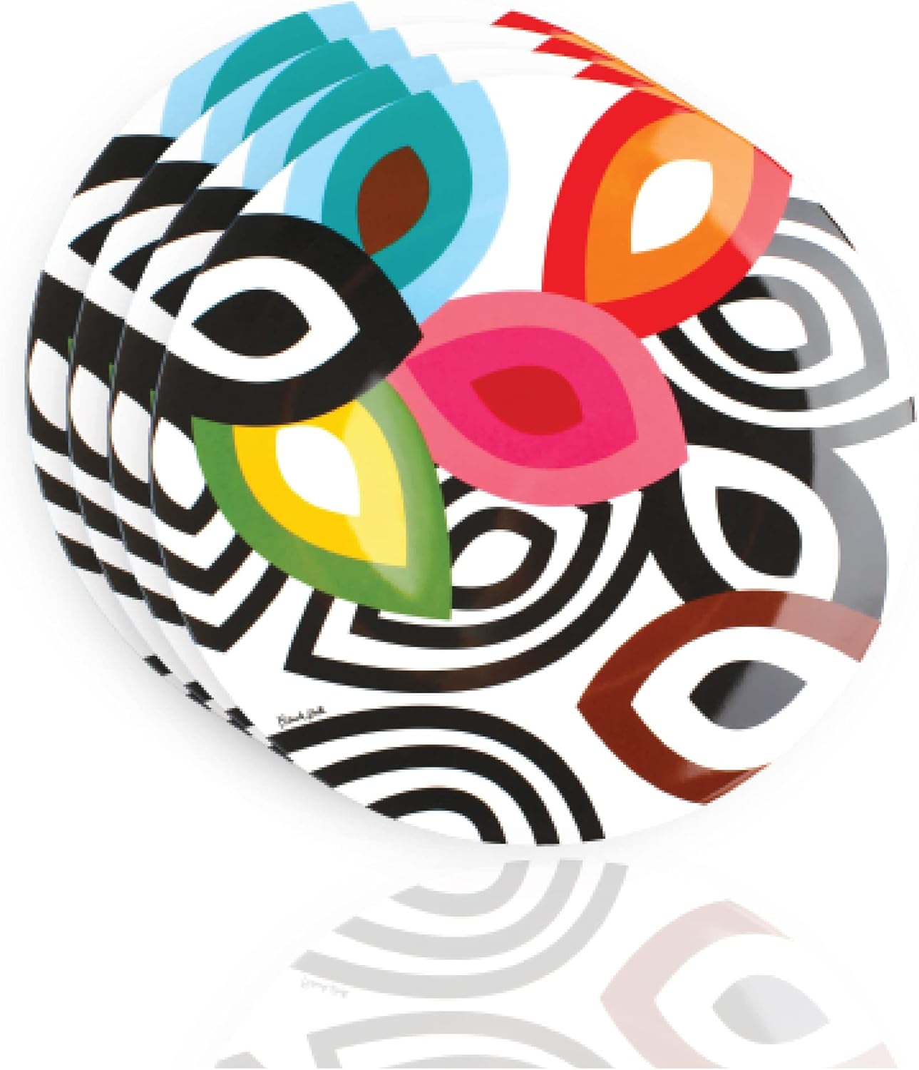 Amazon.com | French Bull Plates - 4 Piece Set - 11 inch Melamine Dinner ...