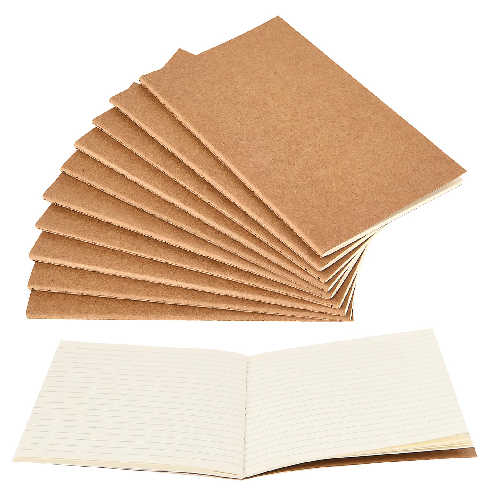 10 Pcs A6 Notebooks A6 Notepads Kraft Cover Notebooks Mini Notebook ...