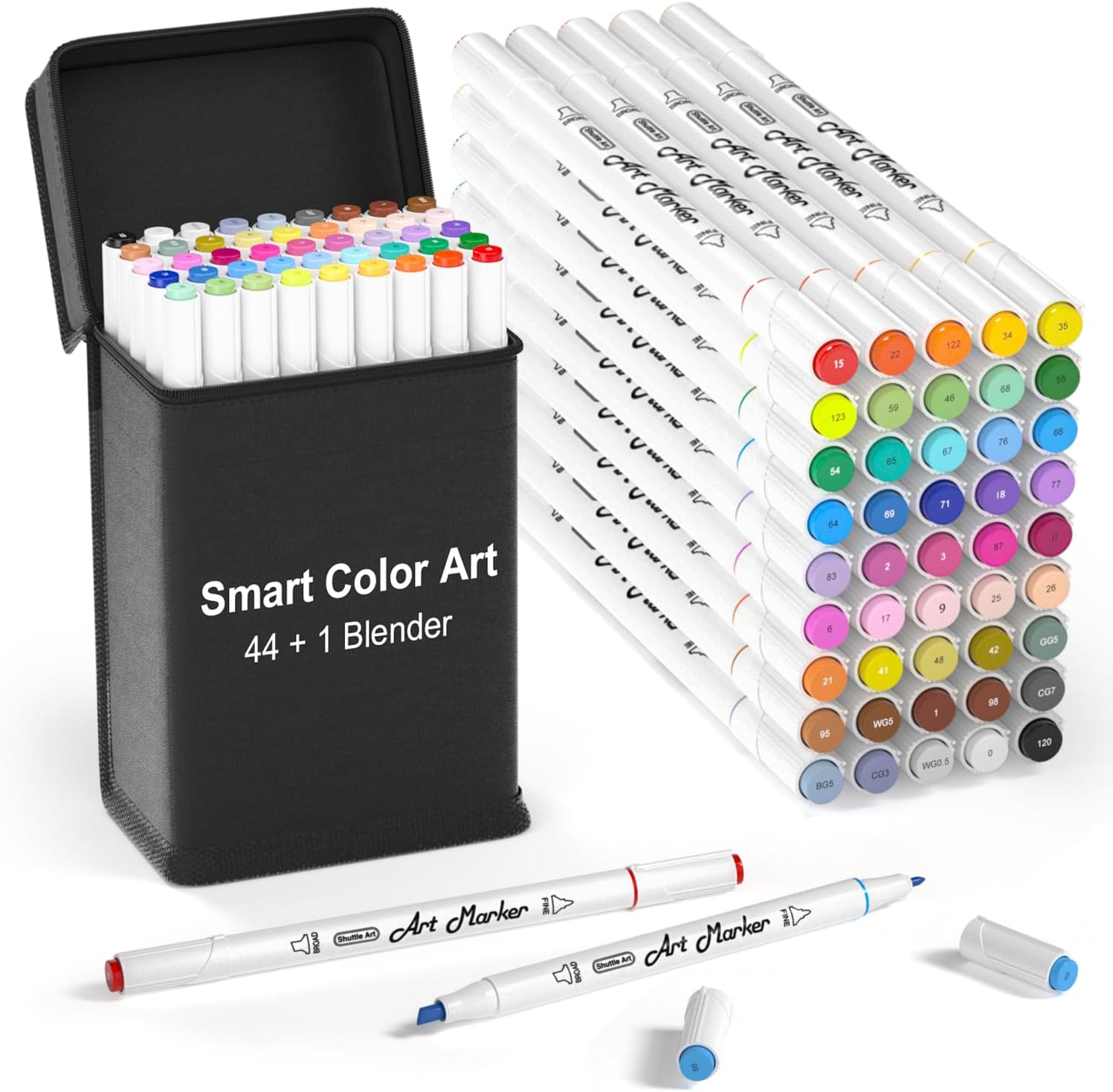 Amazon.com : Smart Color Art Art Markers, 44 Coloring Markers and 1 ...