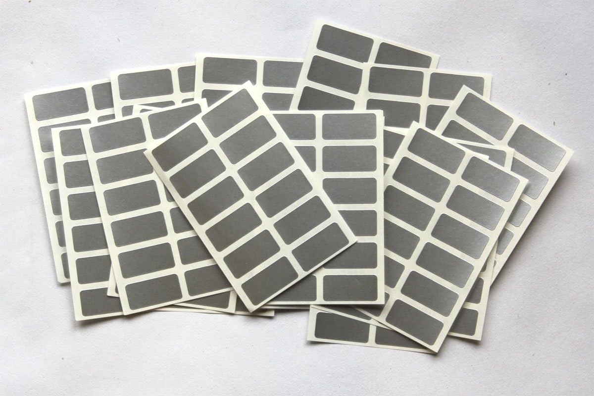 200 Silver Stickers - Sticky Coloured Self Adhesive Labels for Colour ...