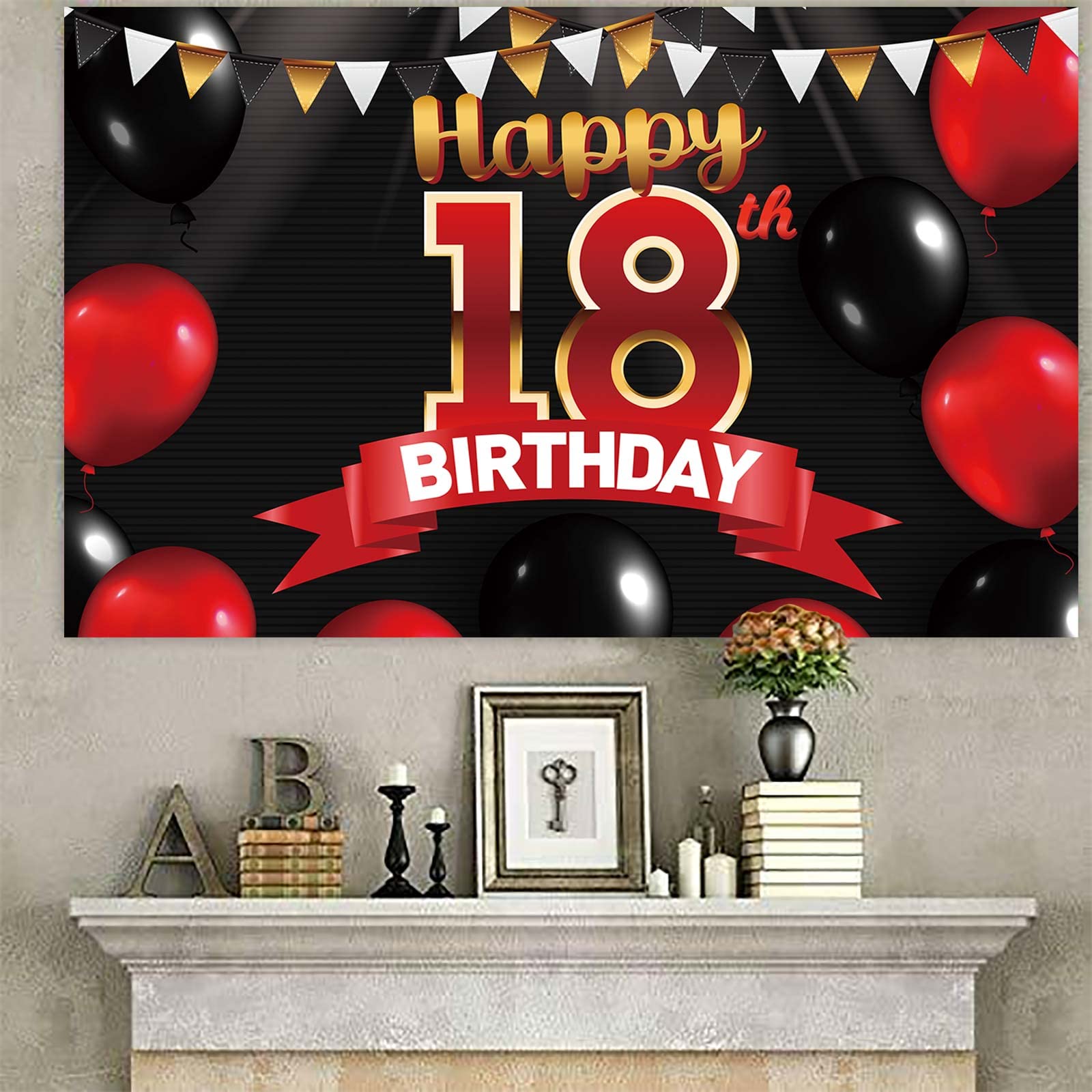 18th Birthday Background Red
