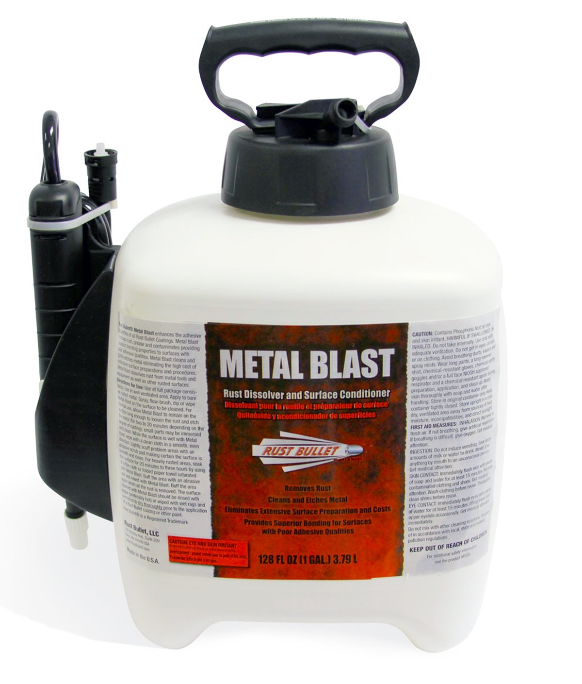 Rust Bullet Metal Blast One Gallon Sprayer Rust Remover, Rust Treatment ...