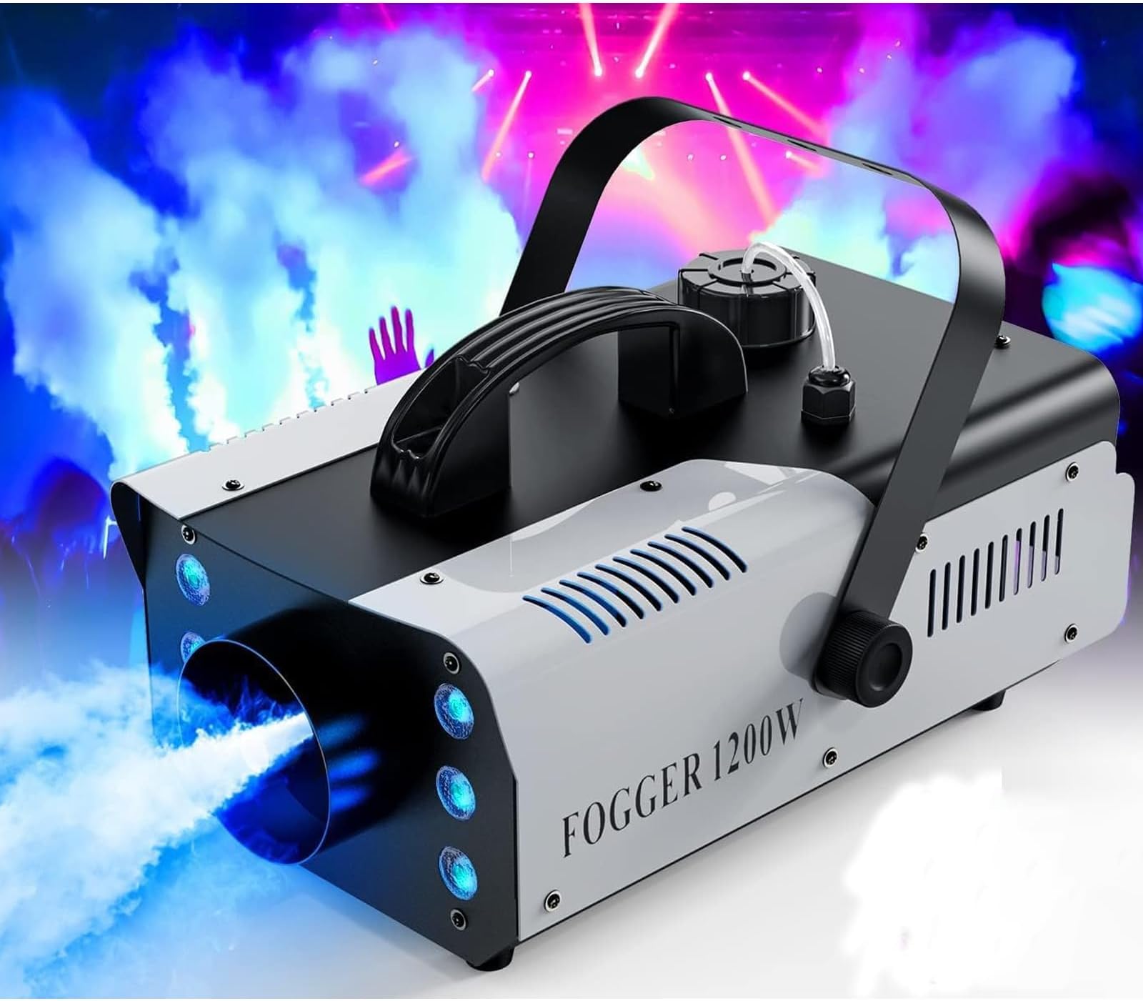 VOLKWELL 500W Smoke Fog Machine with LED Stage Lights Effect ...