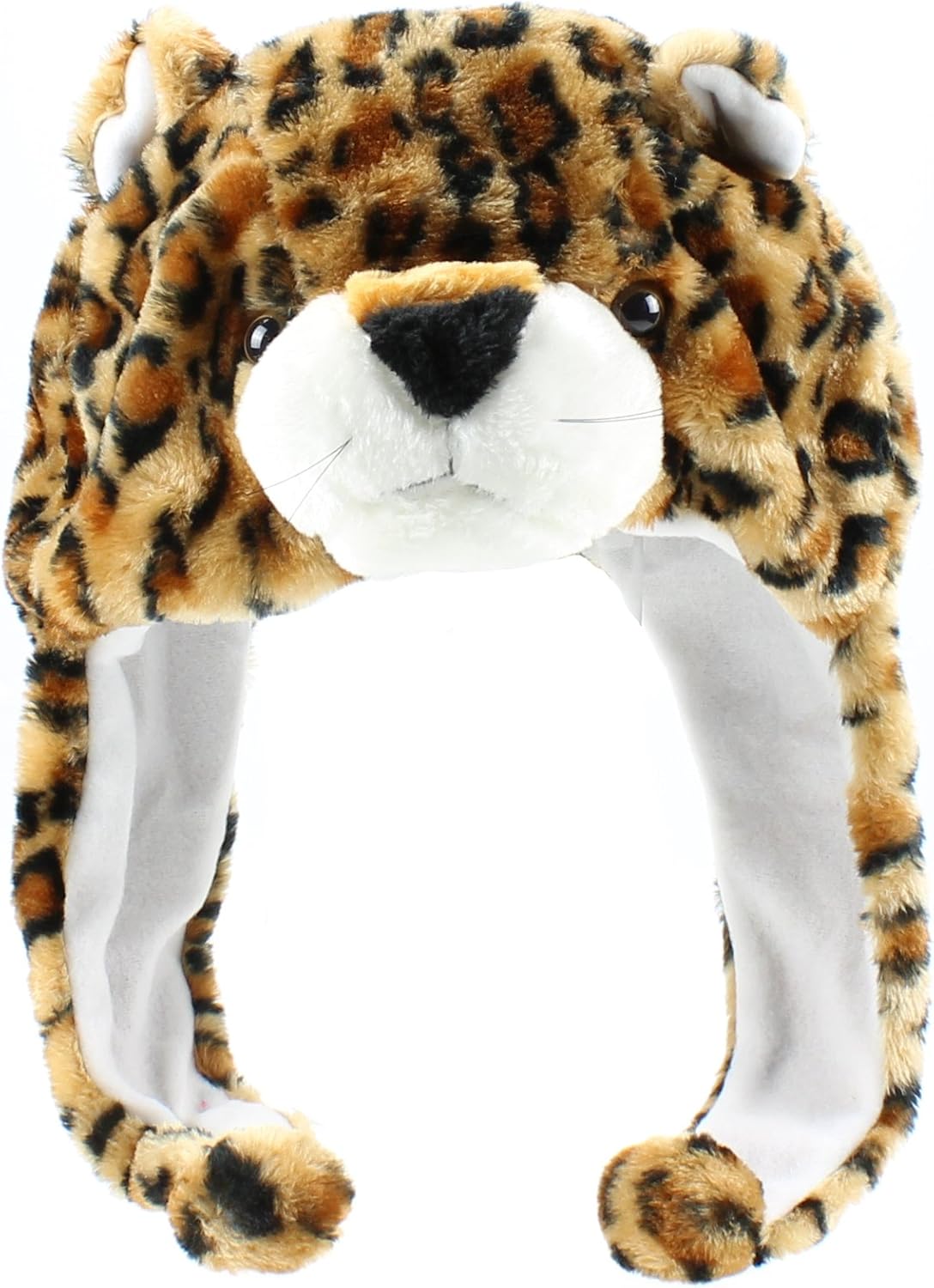 Amazon.com: Plush Faux Fur Animal Critter Hat Cap - Soft Warm Winter ...
