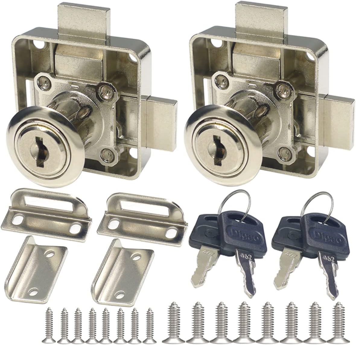 Cabinet Double Door Lock Cabinet Drawer Lock Safety Lock [Keyed Alike ...