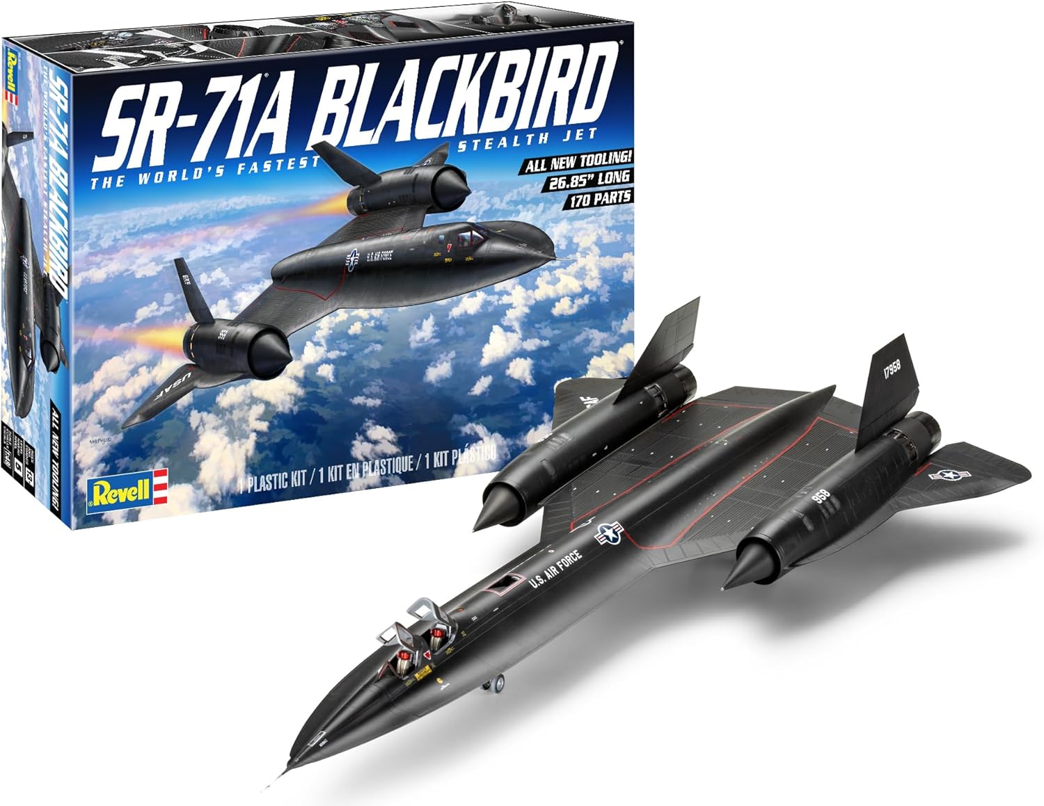 Amazon.com: Revell 85-5720 SR-71A Blackbird 1:48 Scale 170-Piece Skill ...