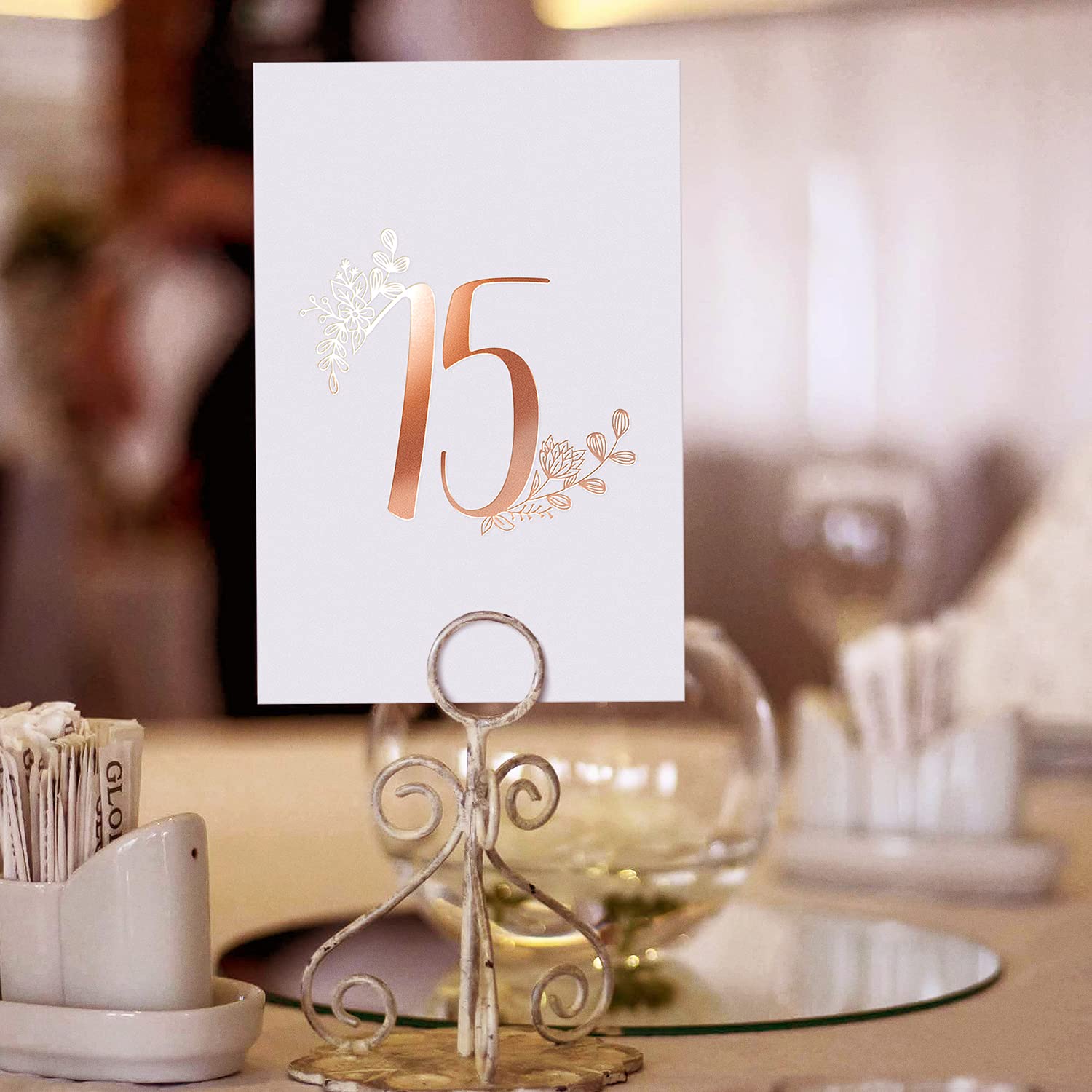 Rose Gold Table Numbers Table Numbers & Table Harps Each & Every