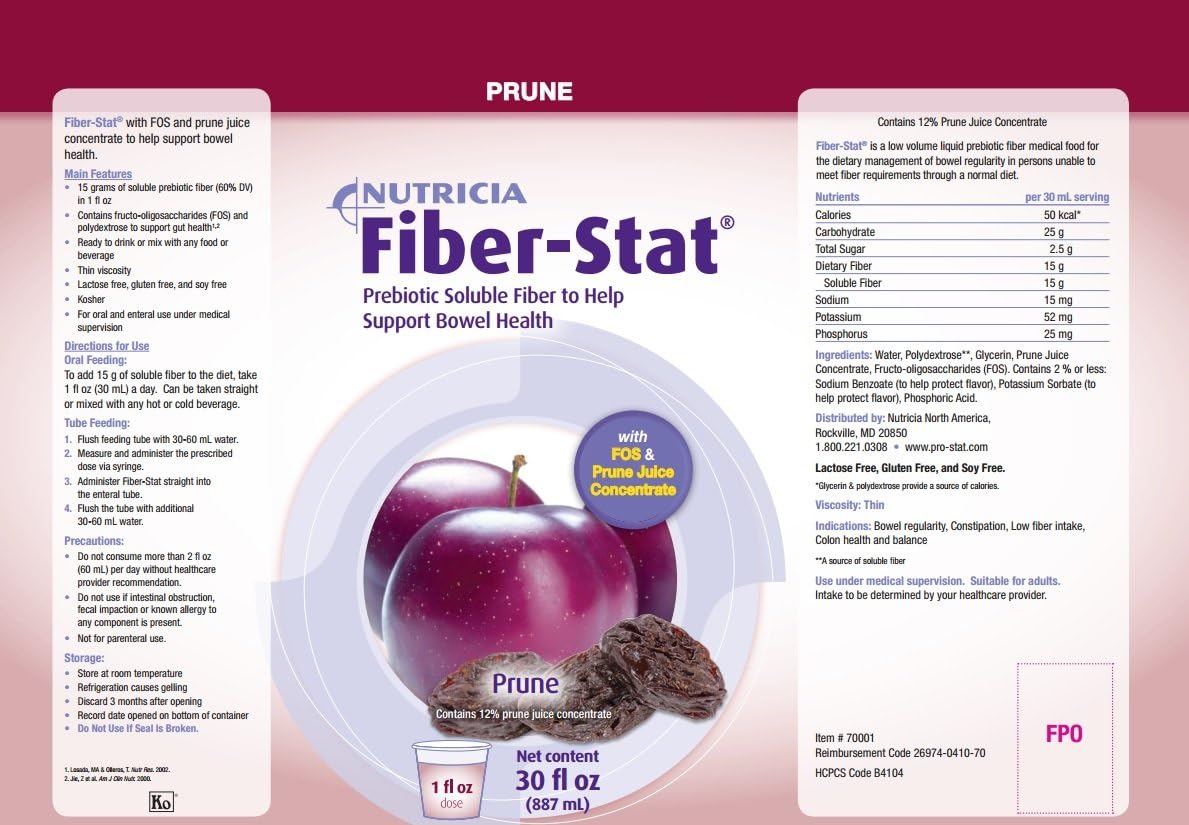 Fiber-Stat , Prune, 30 fl oz (Case of 6 bottles) by Medical Nutrition ...