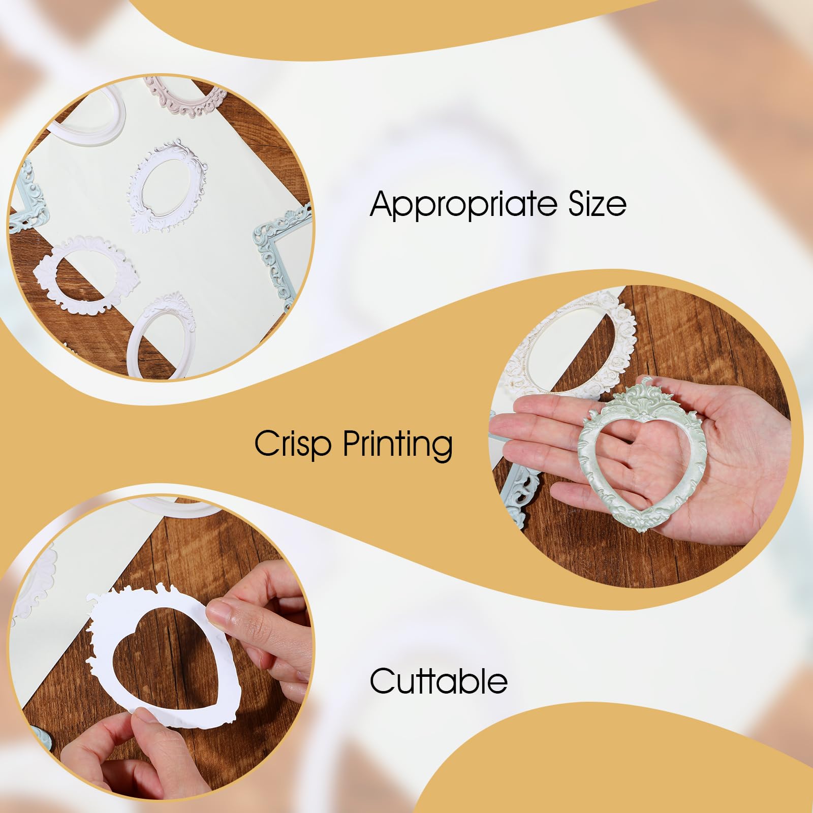 Snapklik.com : 40Pcs Scrapbook Frames, Vintage Hollow Embossed Photo ...