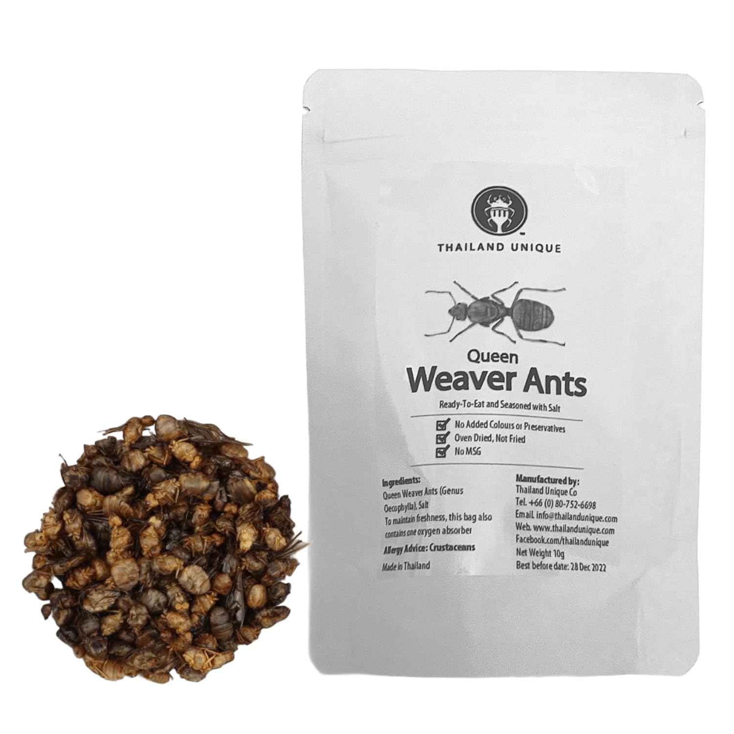 Amazon.com : Thailand Unique Queen Weaver Ants - 10 Gram Bag of Edible ...