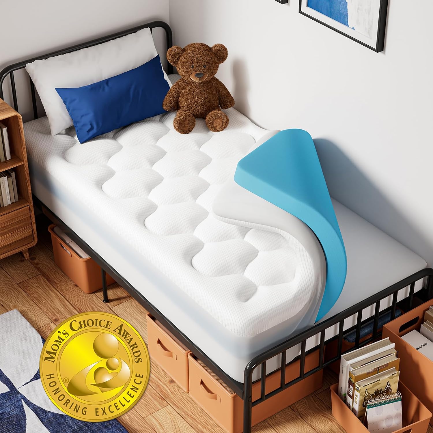 Amazon.com: OhGeni Cooling 4 Inch Twin Size Dual Layer Mattress Topper ...