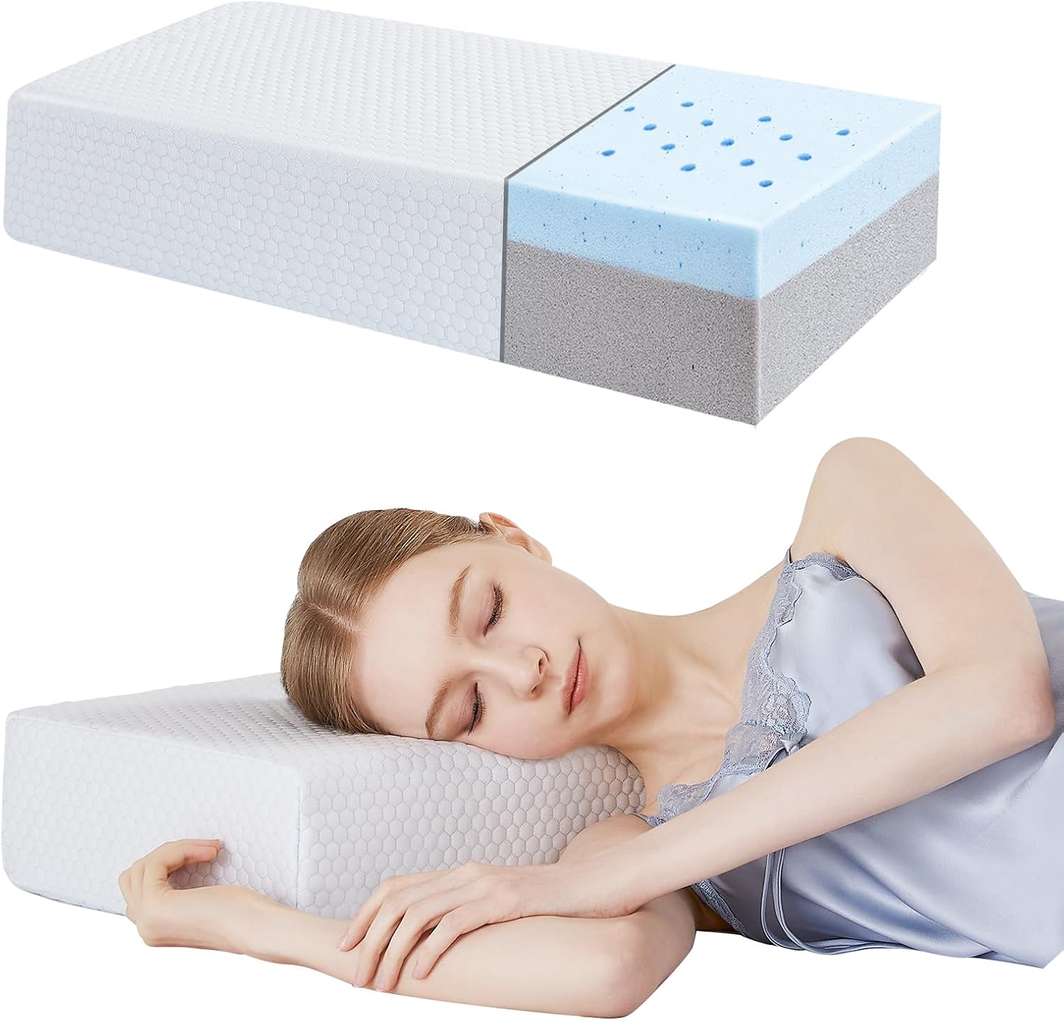 Amazon.com: Grivloom Cube Pillow for Side Sleeper, Cooling Square ...