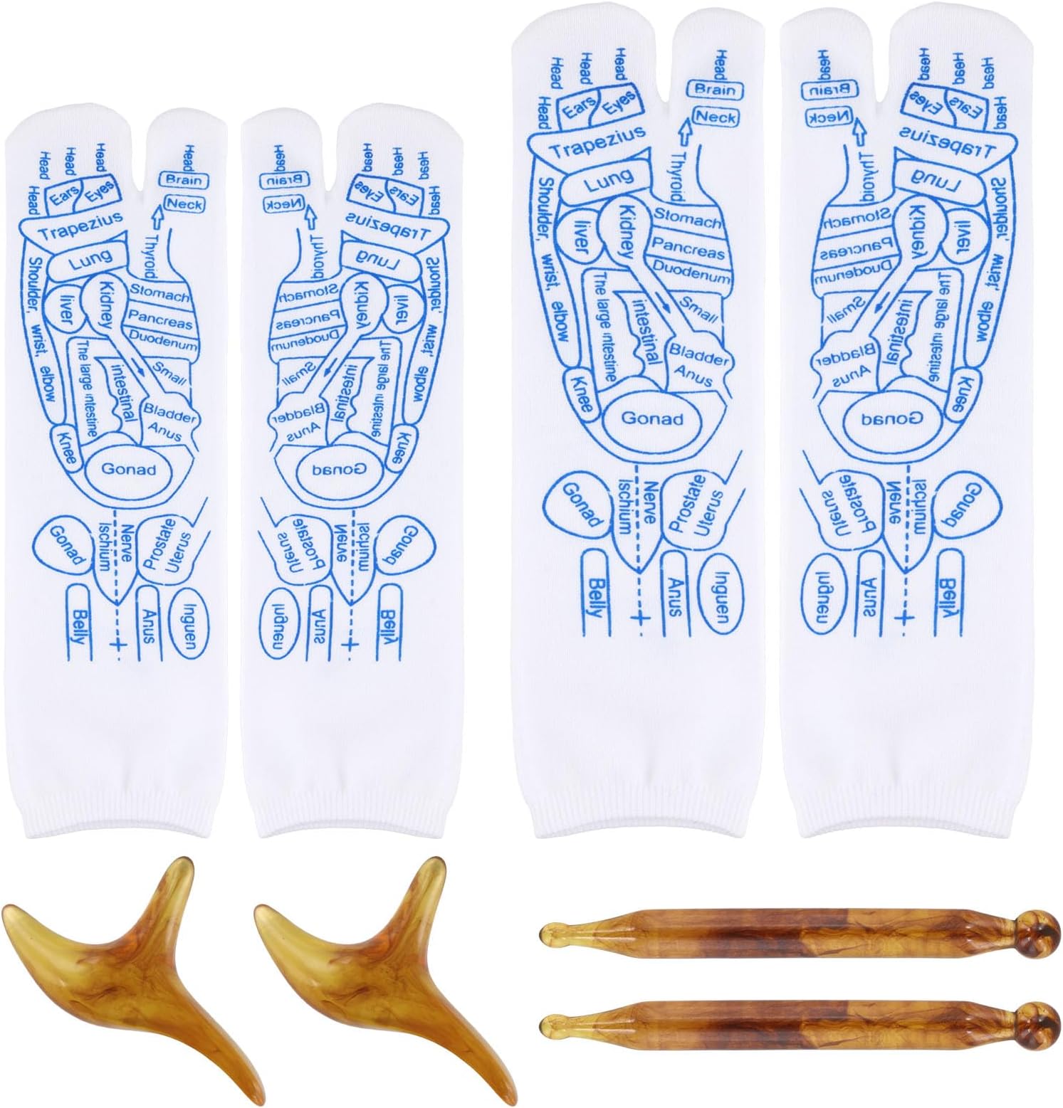 Amazon.com: Acupressure Reflexology Socks with Trigger Point Massage ...