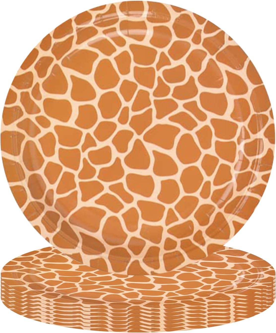 16P Safari Animal Party Giraffe Print Paper Plates 7 Inch, Jungle Theme ...
