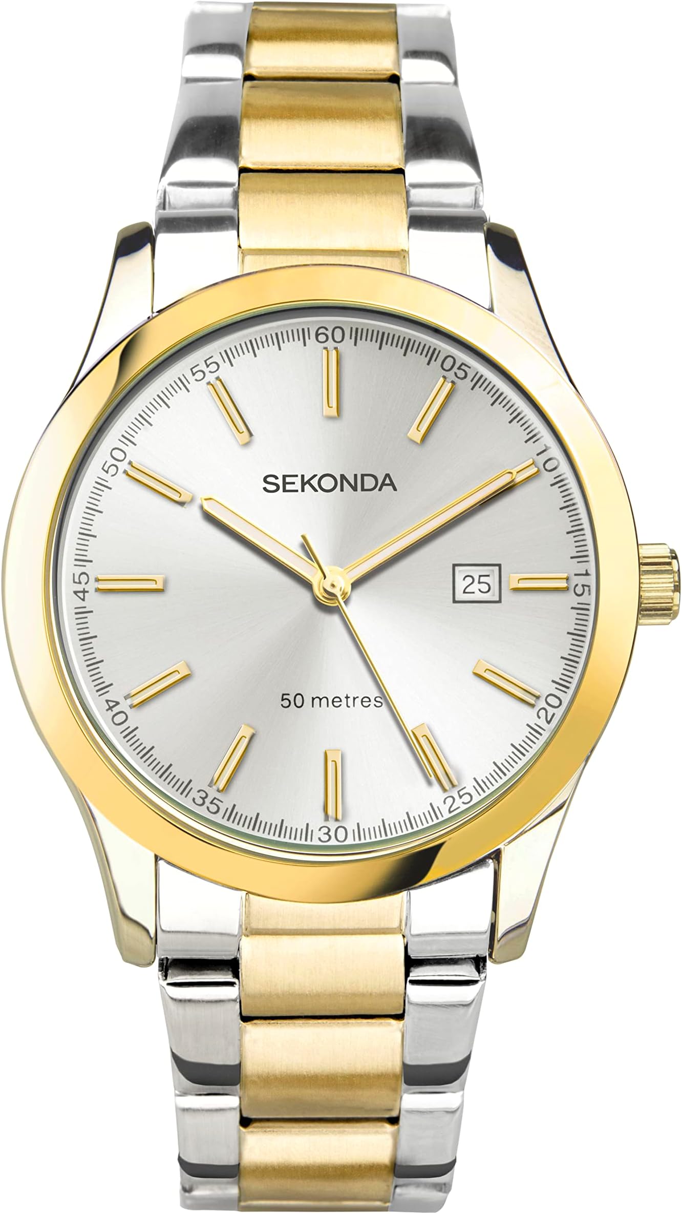Sekonda Taylor Ladies 34mm Quartz Watch in Silver with Analogue Date ...