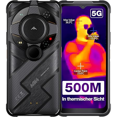AGM G2 Guardian Outdoor Smartphone 5G mit Wärmebild Monokular 500 Meter ...
