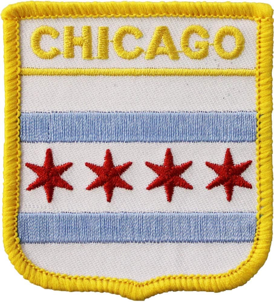 Amazon.com: Chicago City Flag Embroidered Iron on/Sew on Shield Patch ...