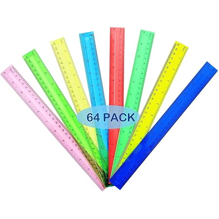 Amazon.com : Blue Summit Supplies 30 Plastic Rulers, Bulk Shatterproof ...