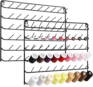 Amazon.com: YBING Thread Holder Wall 2 Pack 54 Spools Thread Rack Wall ...
