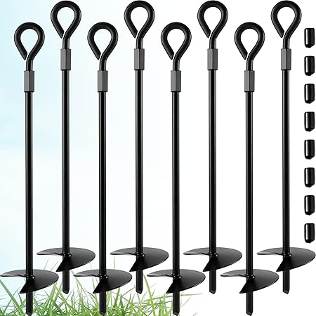 Amazon.com : 15" Ground Anchors Heavy Duty Swing Set Anchors Easy to ...