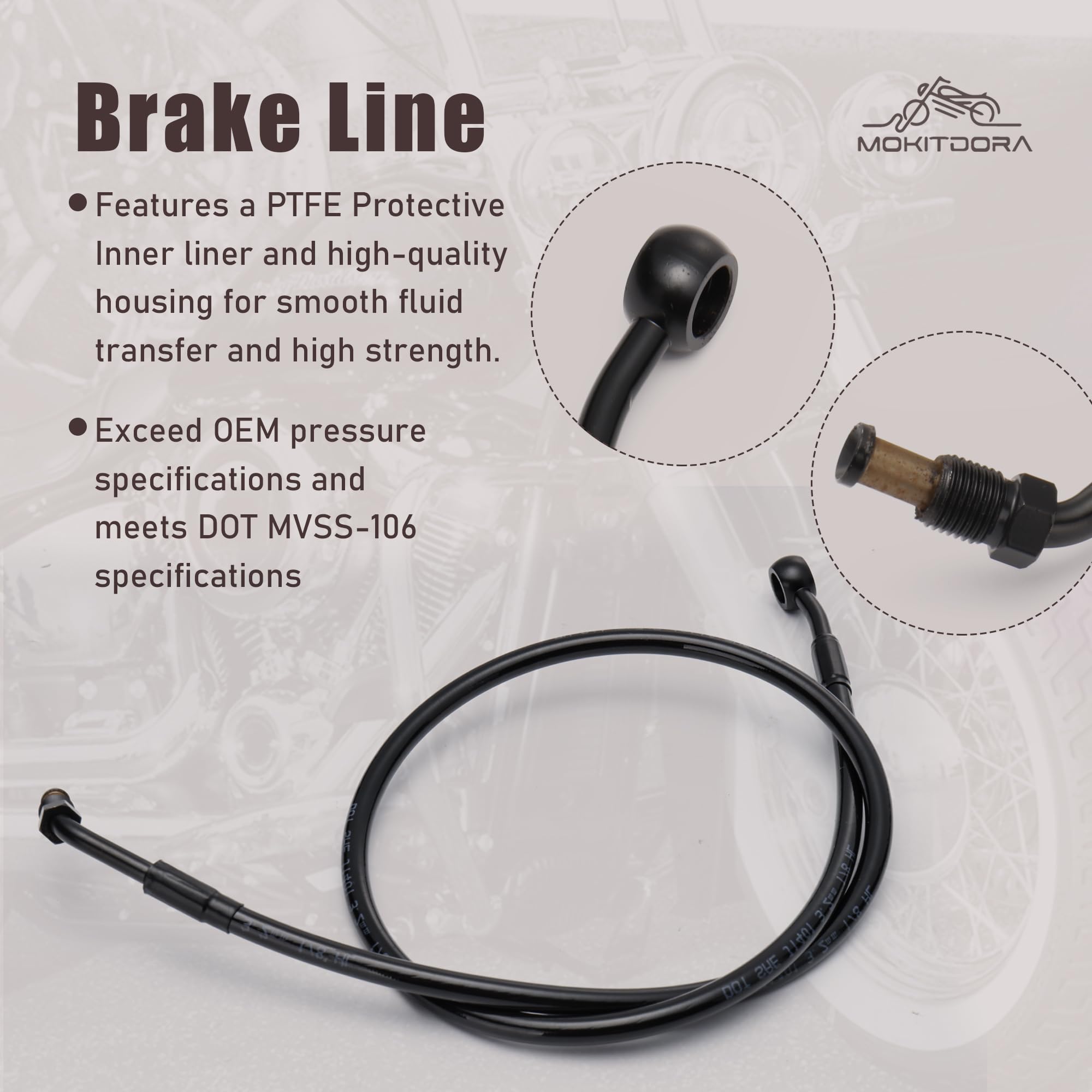 Harley Throttle Cable MoKitDora Softail 14" Handlebar Extended Clutch ...