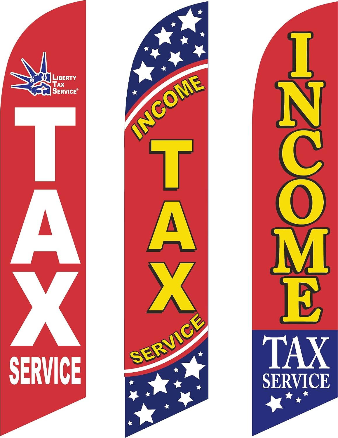 Amazon.com : COBB PROMO Pack of Three Tax Feather Flags Eye Catching ...