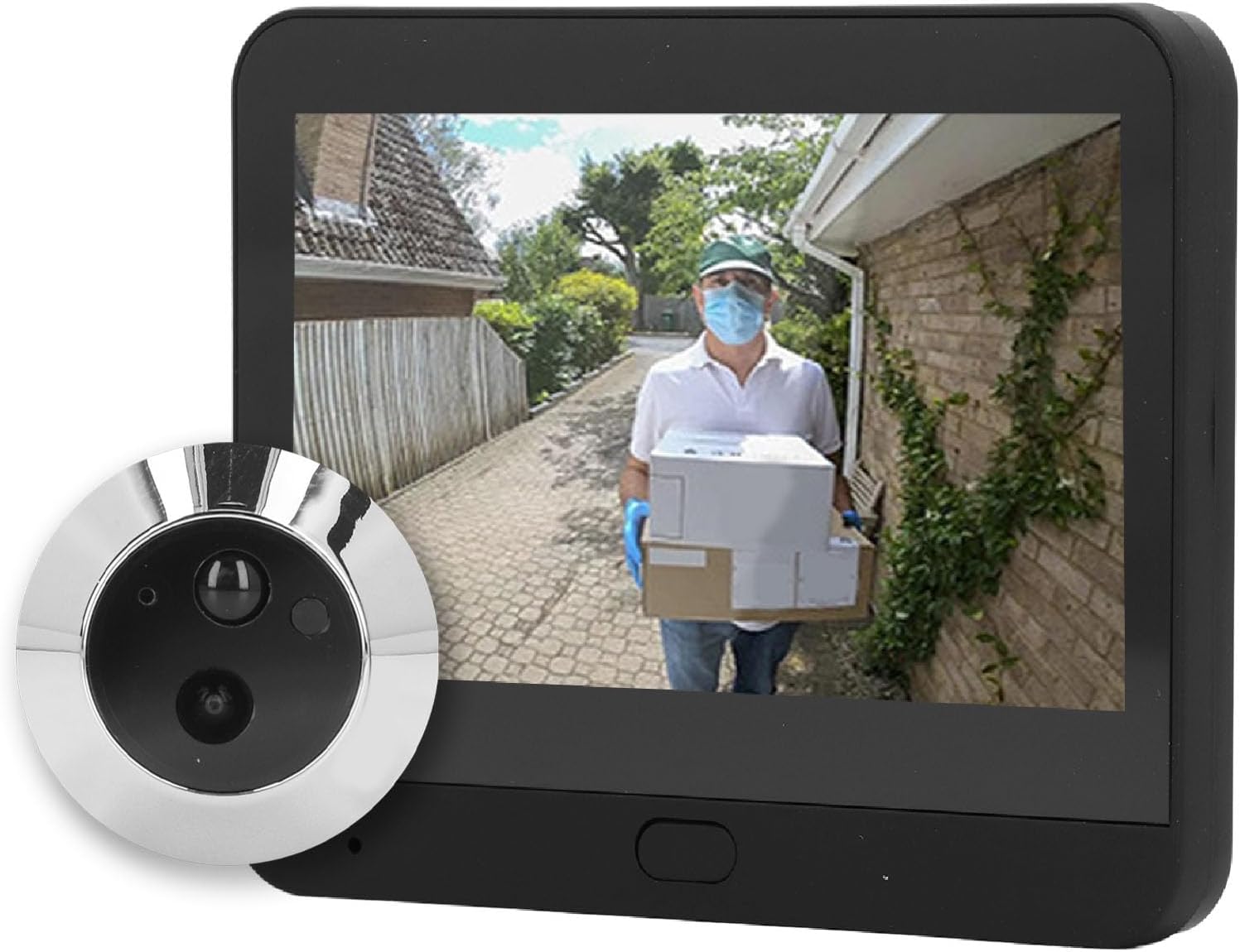 Peephole Camera for Door Viewer, WiFi Digital Video Doorbell with Night ...