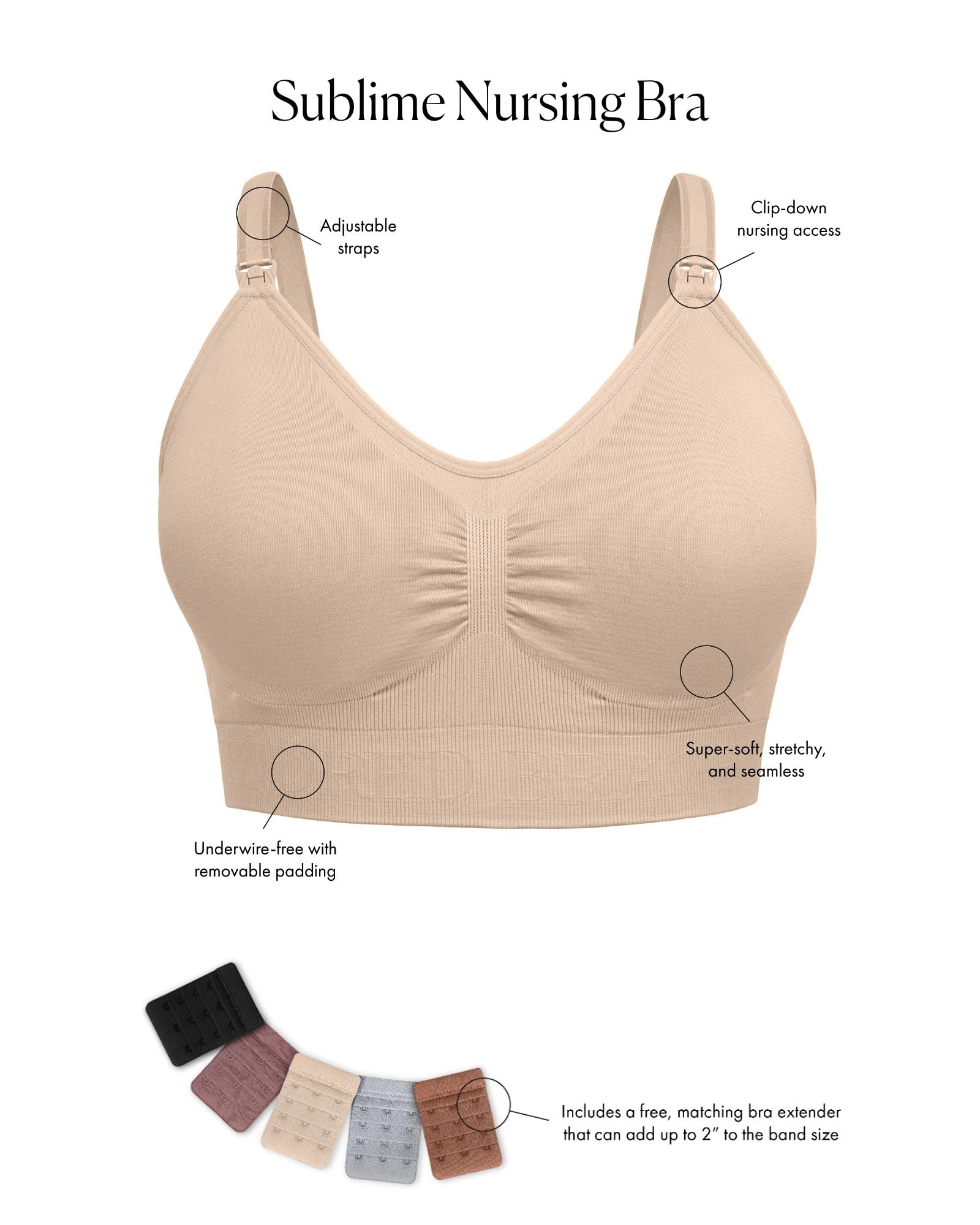 Snapklik.com : Kindred Bravely Sublime Seamless Nursing Bra Wireless ...