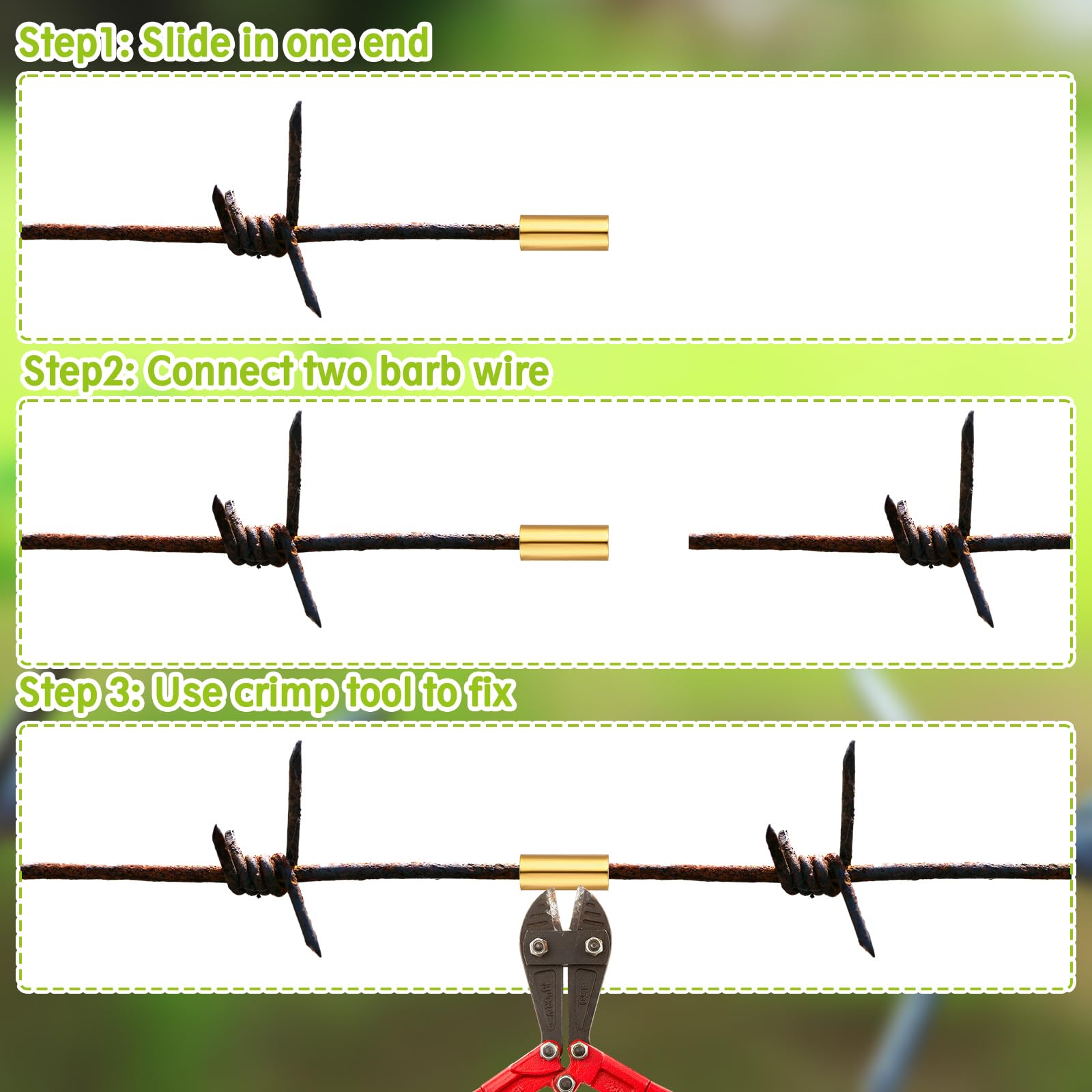 Snapklik.com : Blulu 50 Pack Fence Wire Splices For Barbed Wire Fencing ...