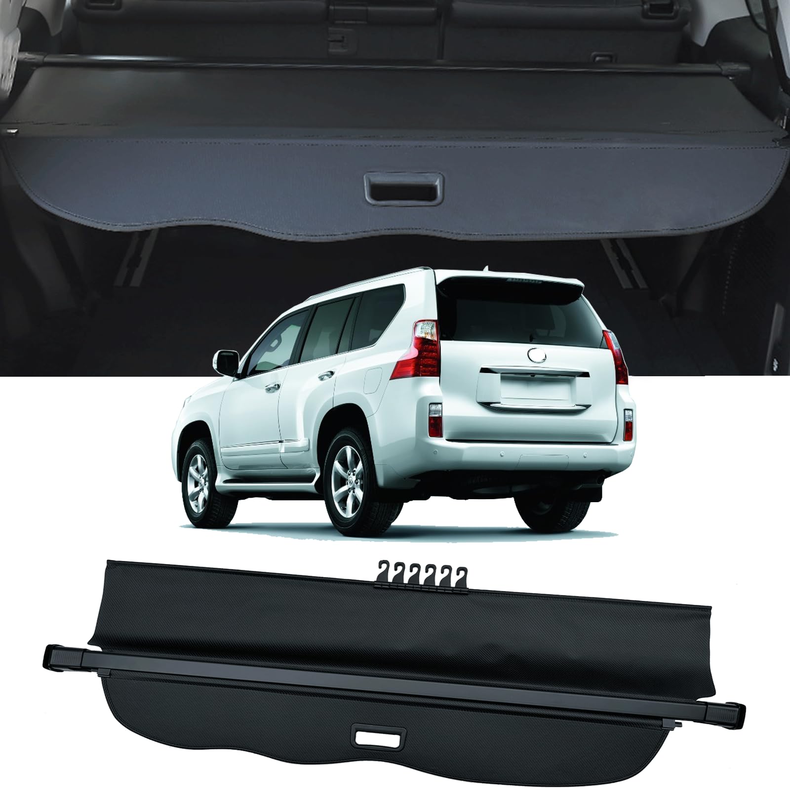 Amazon.com: Cargo Cover Compatible with Lexus GX460 2010-2023 ...