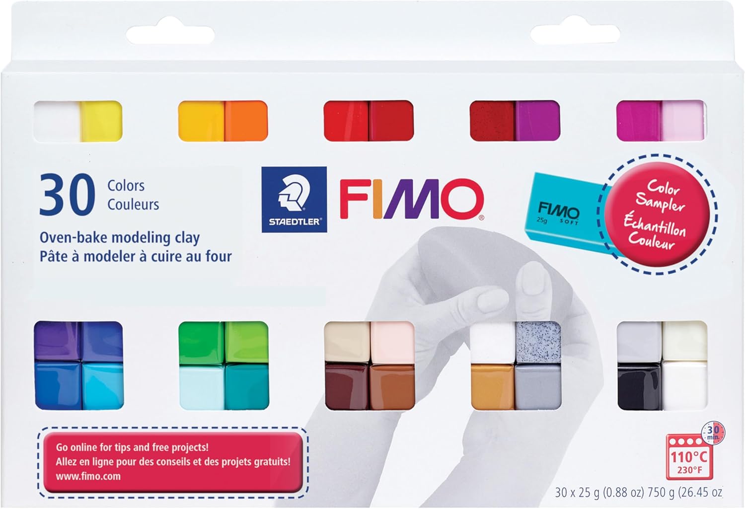 Amazon.com: STAEDTLER FIMO Soft Oven-Bake Polymer Modeling Clay: 30 ...
