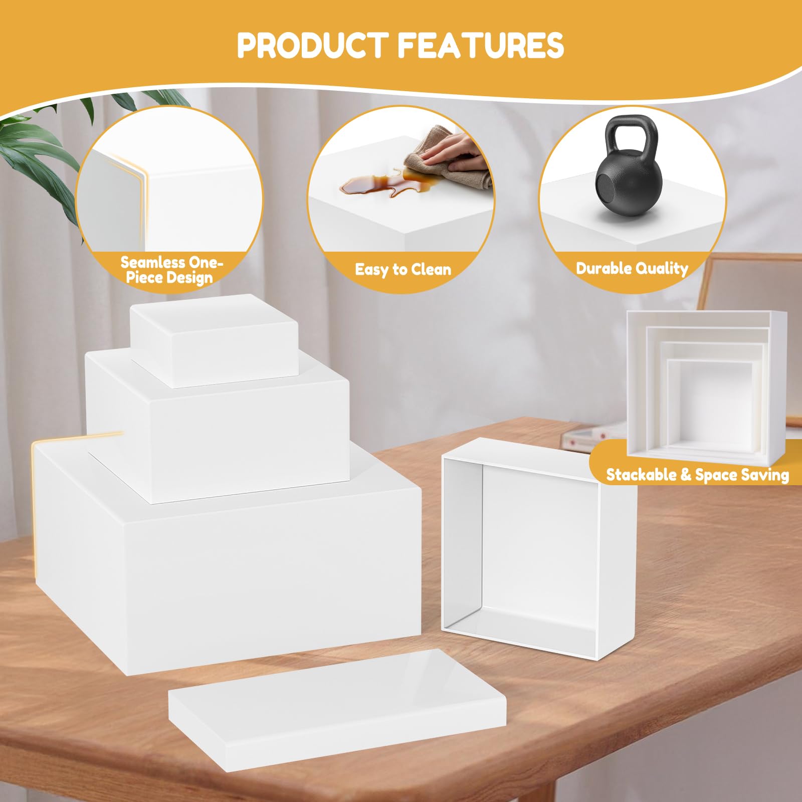 Food Display 10 Large Buffet Risers & Stands - Premium Acrylic Display ...