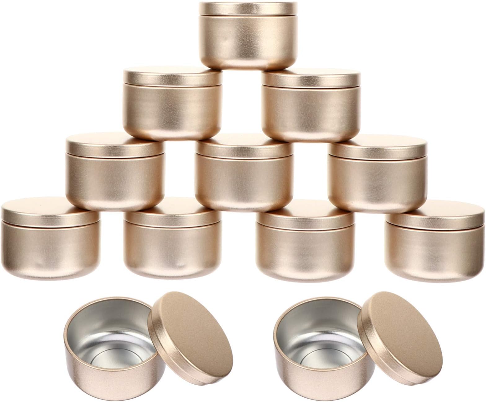 Amazon.com: Sewroro Candle Jars Candle Tins 12pcs Candle Containers ...